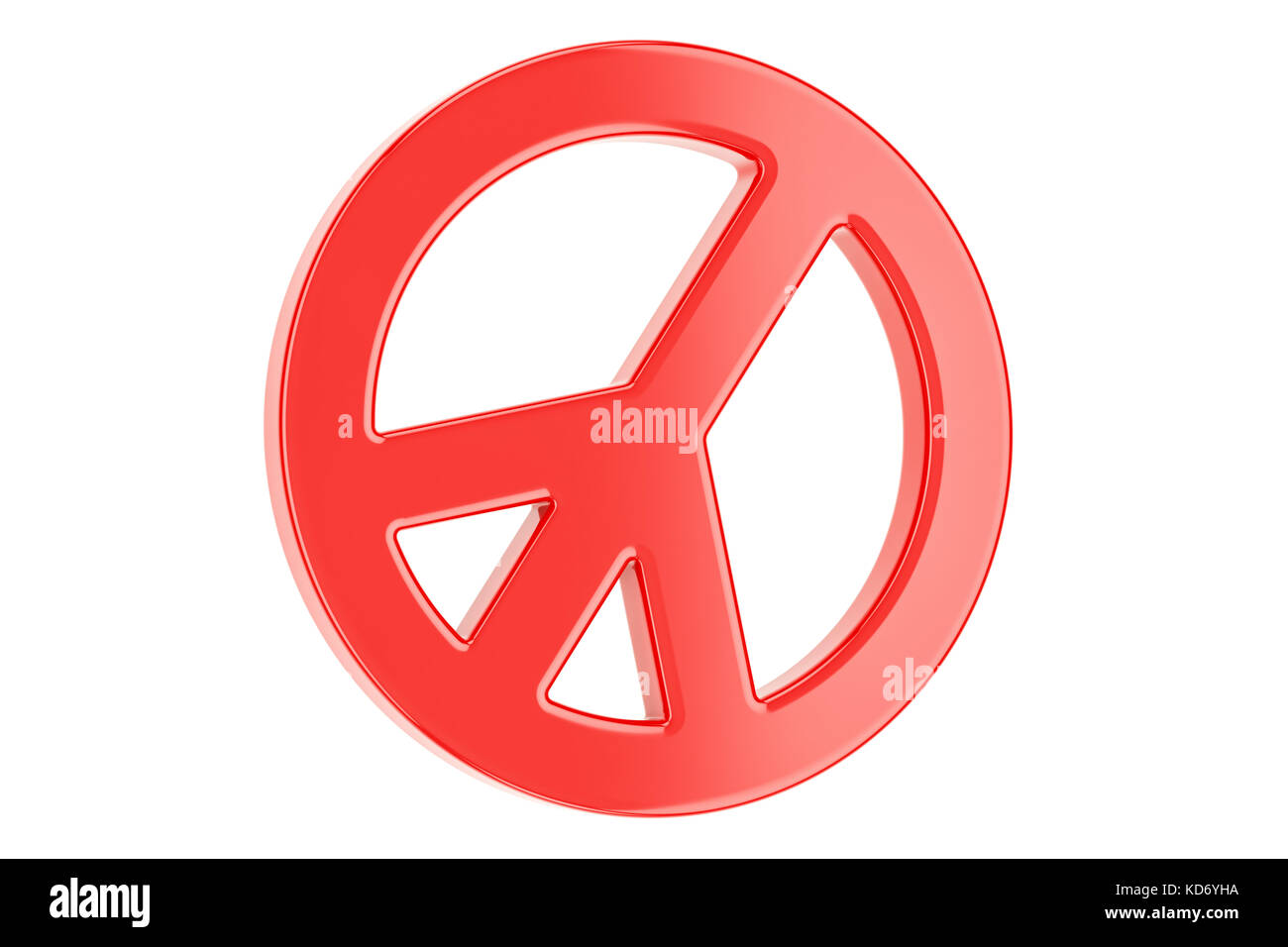 Peace symbol, pacifism sign. 3D rendering isolated on white background ...