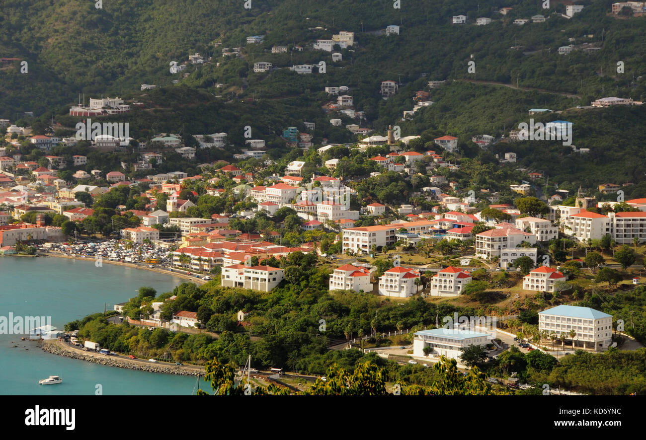 Aerial view of the St. Thomas, US Virgin Islands Stock Photo - Alamy