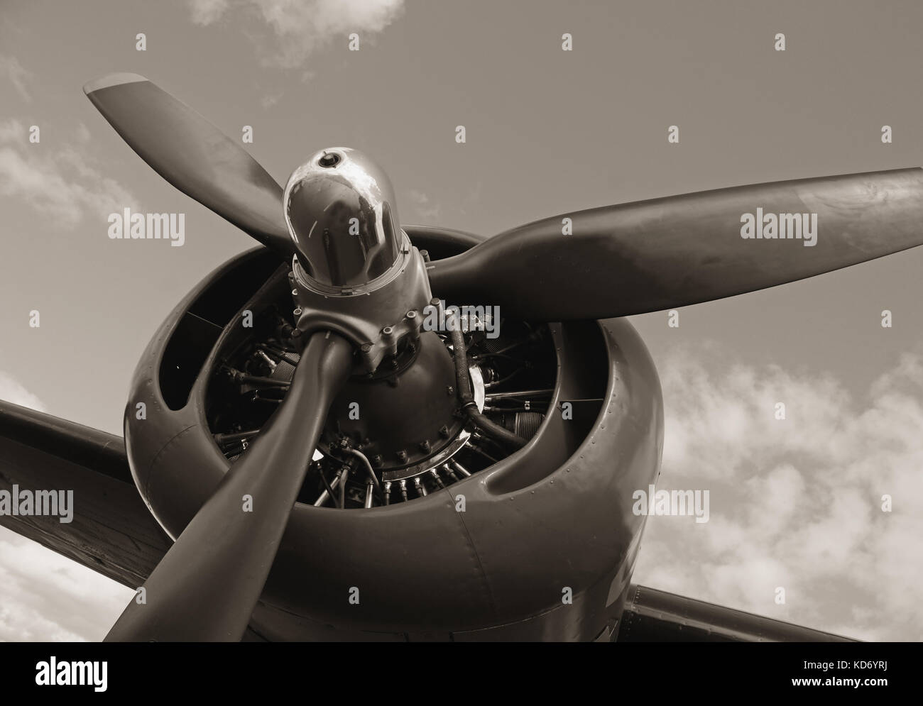 Retro airplane propeller closeup Stock Photo - Alamy