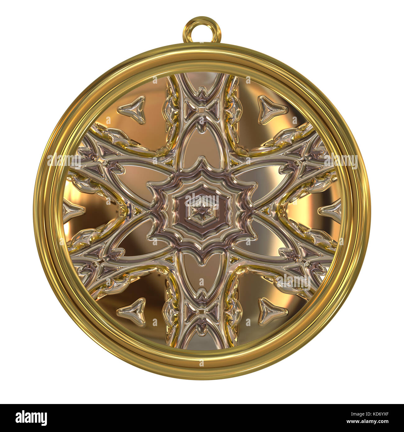 Gold round pendant hi-res stock photography and images - Alamy
