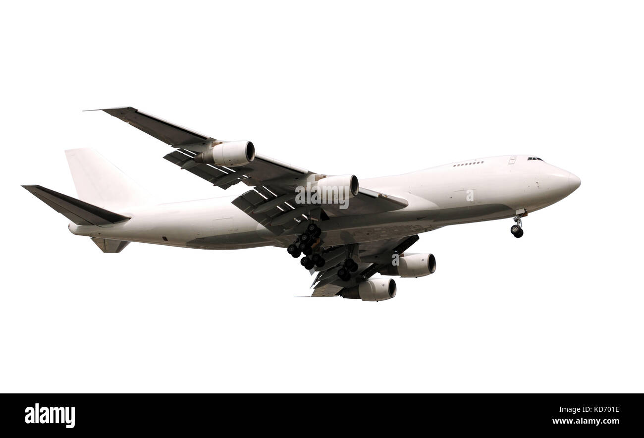 Heavy cargo jet isolated on white background Stock Photo - Alamy