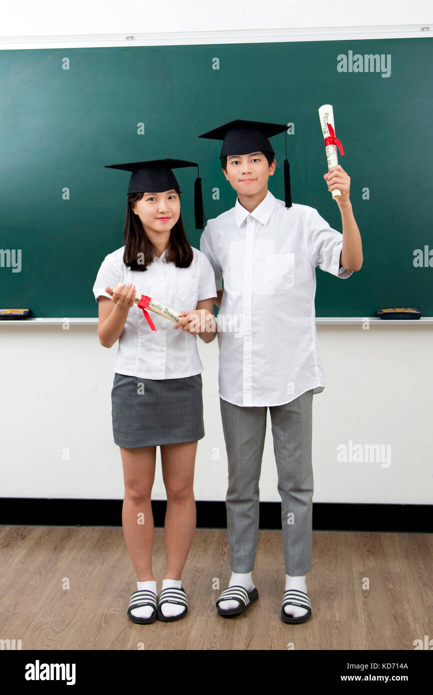 High school graduation korea hi-res stock photography and images - Alamy