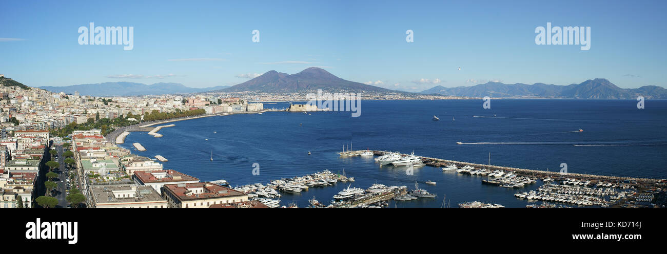Naples, Italy, landscape - panoramic image Stock Photo - Alamy