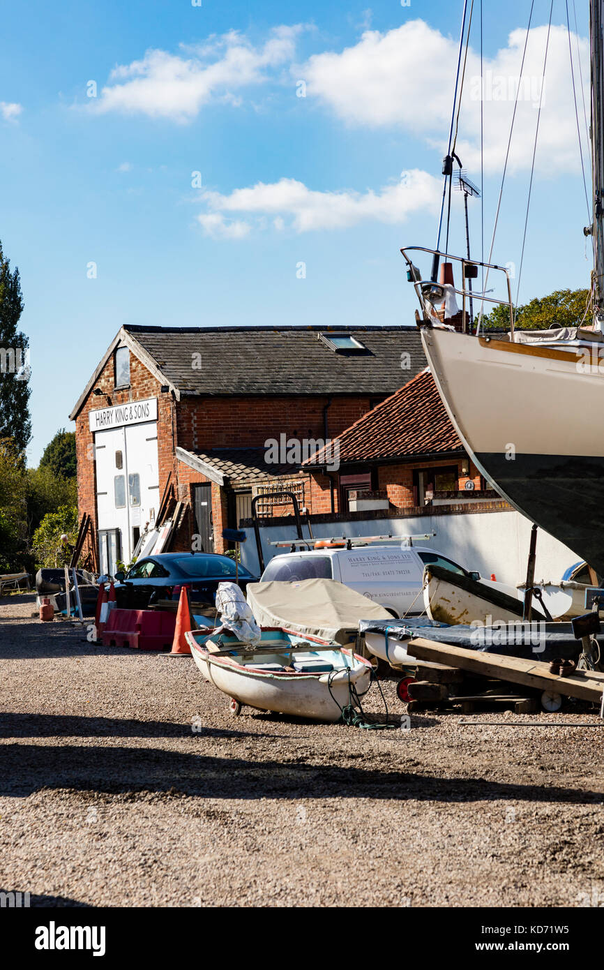 traditional Harry King's boatyard at Pin Mill, Chelmondiston, Suffolk ...