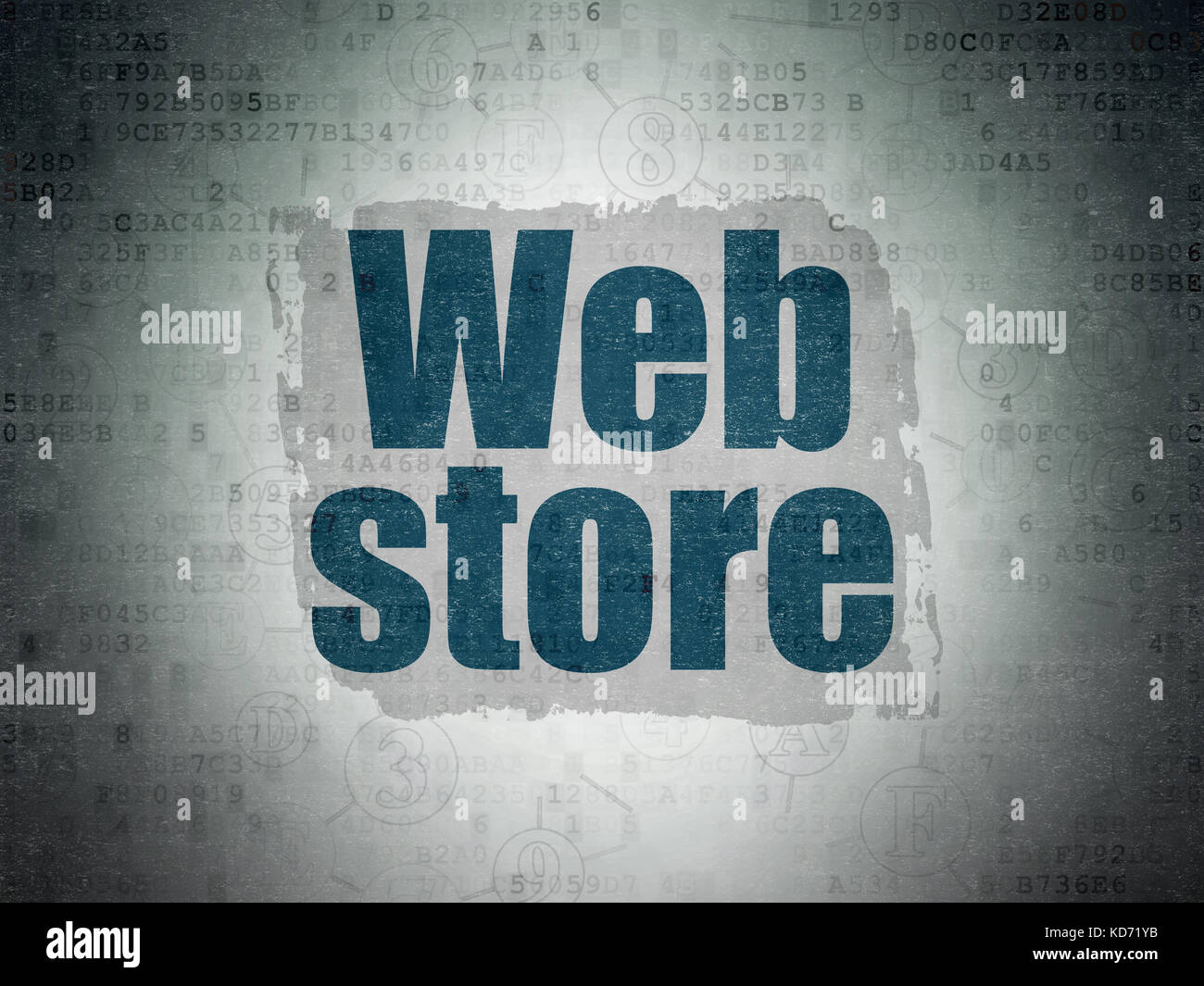 Web design concept: Web Store on Digital Data Paper background Stock ...