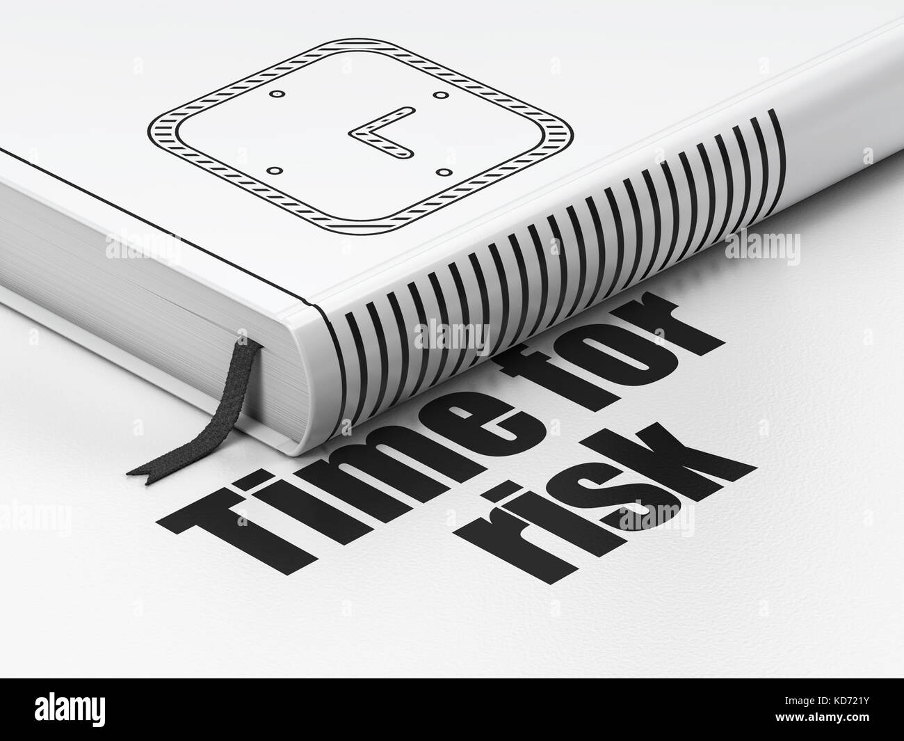 Timeline concept: book Watch, Time For Risk on white background Stock ...