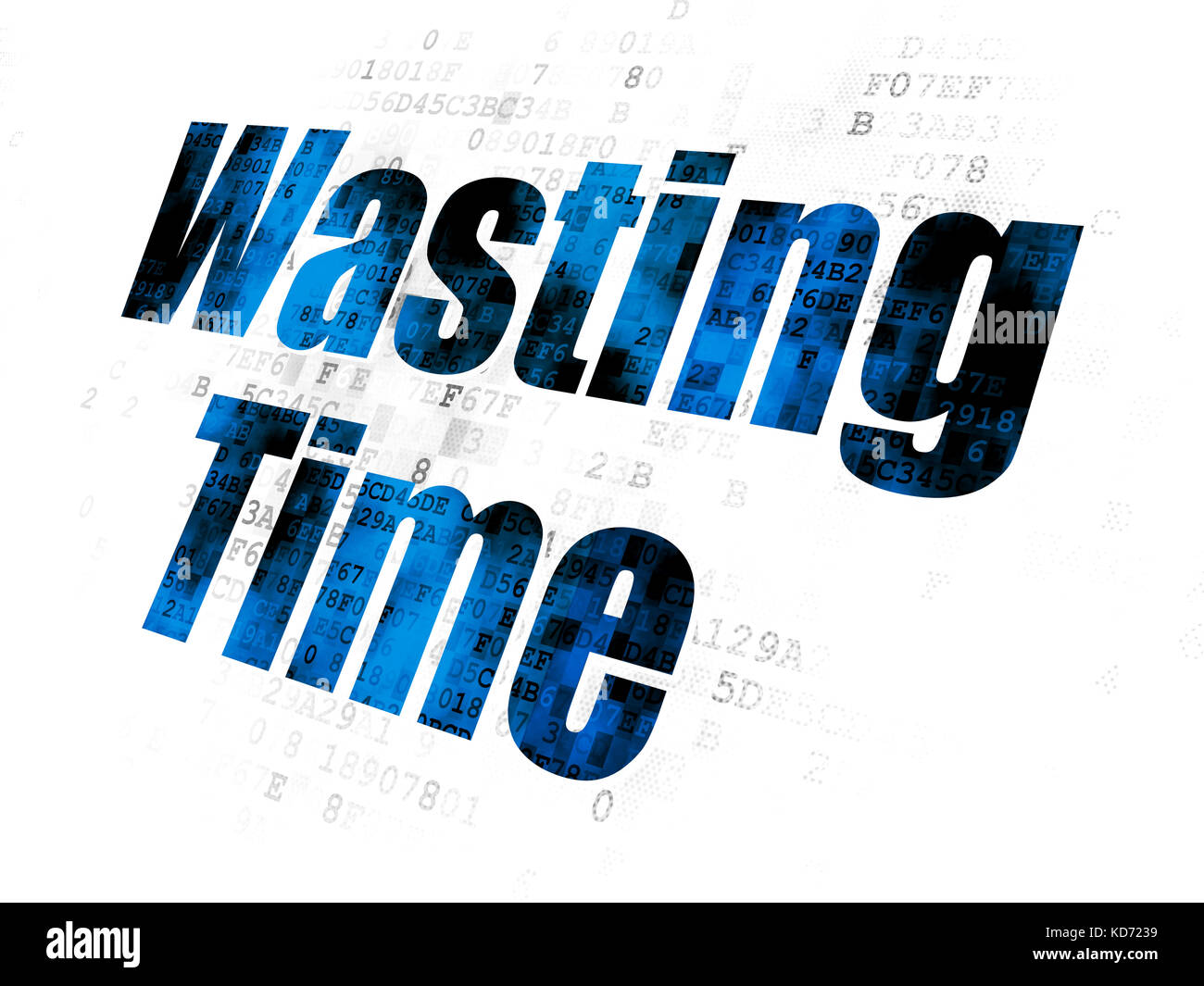 Time concept: Wasting Time on Digital background Stock Photo - Alamy