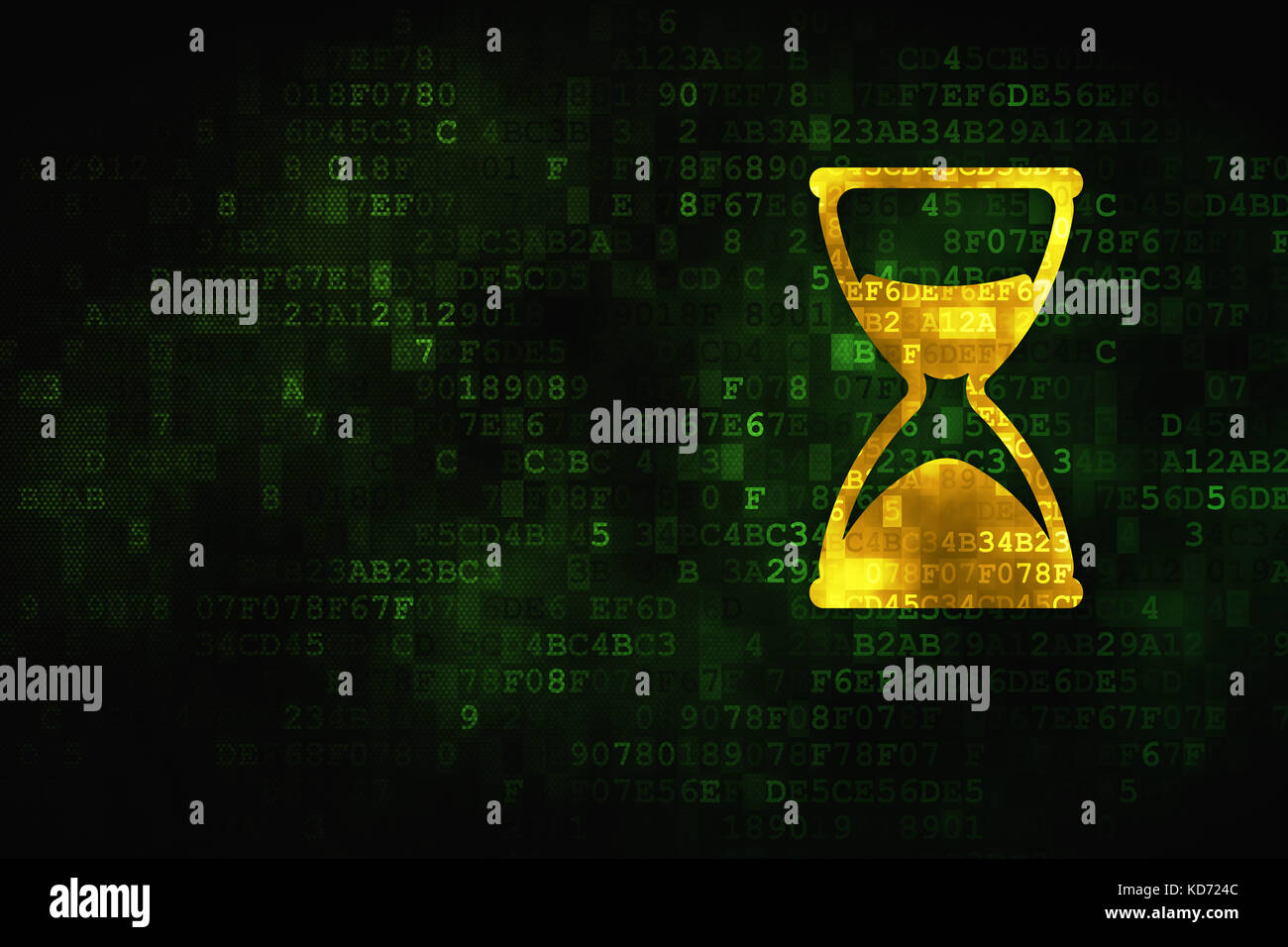 Time concept: Hourglass on digital background Stock Photo - Alamy