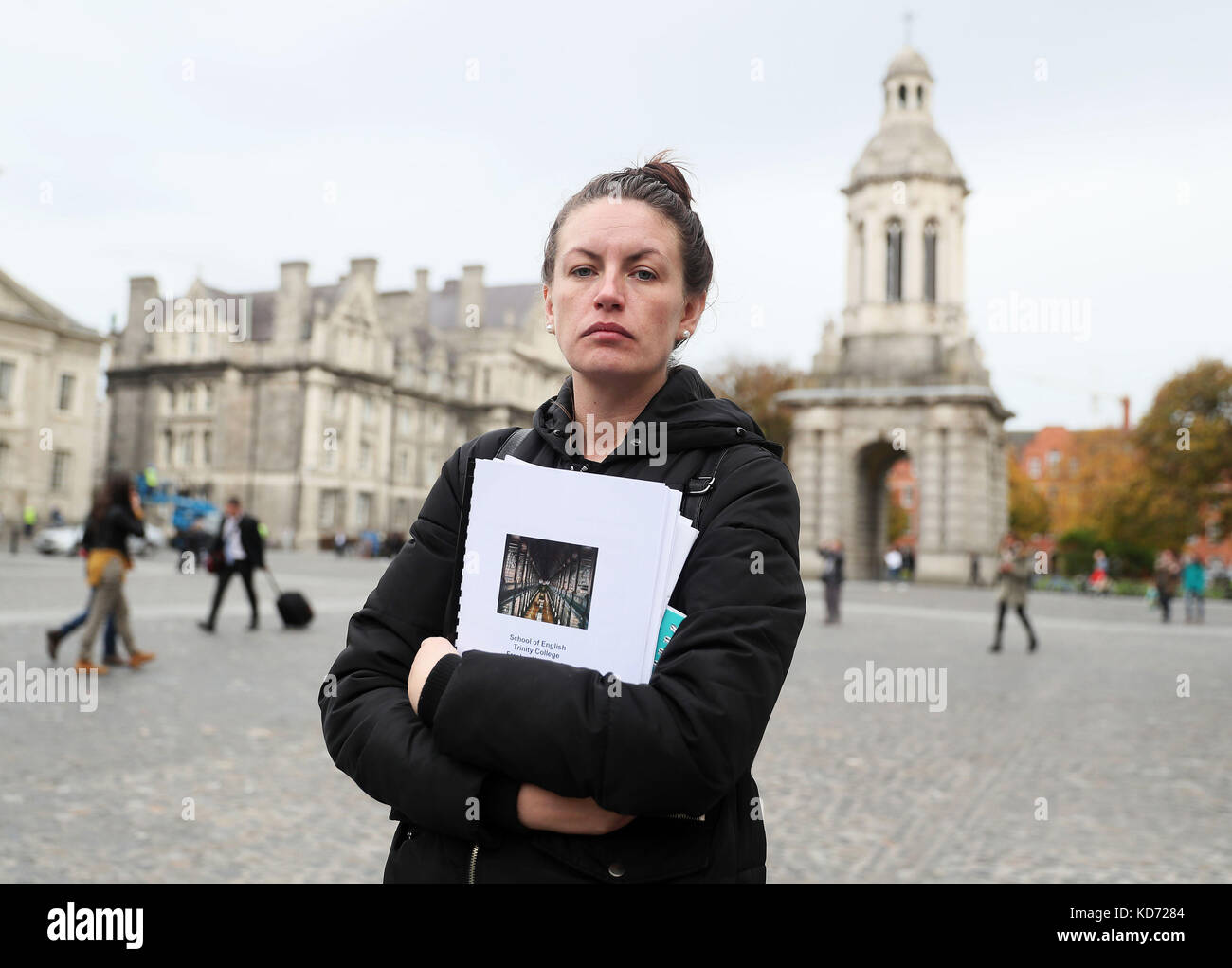 Erica Fleming who experienced homelessness pictured at Trinity College ...