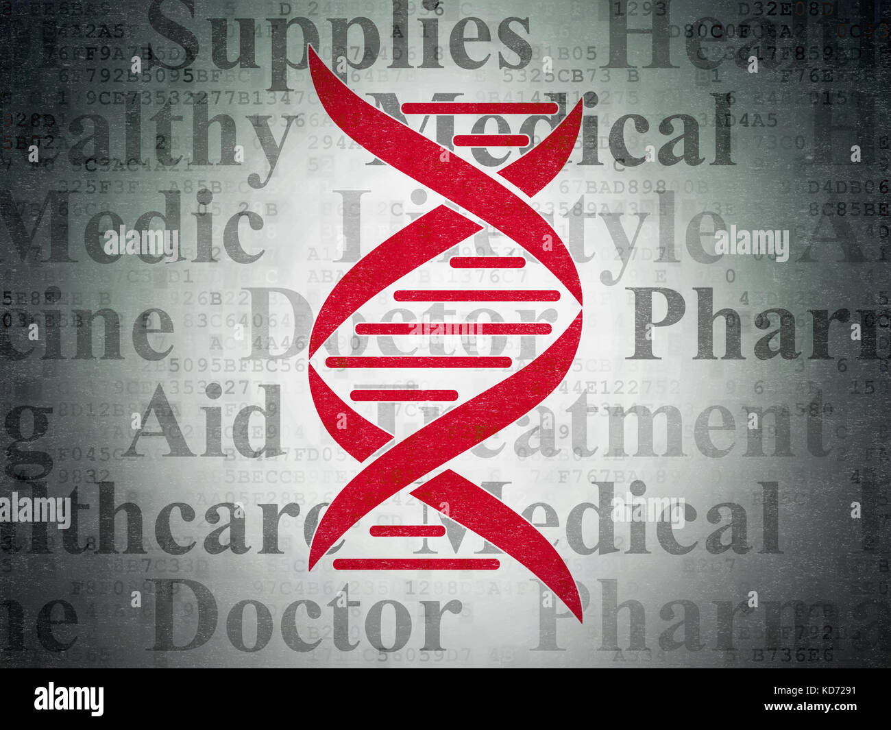 Healthcare concept: DNA on Digital Data Paper background Stock Photo ...