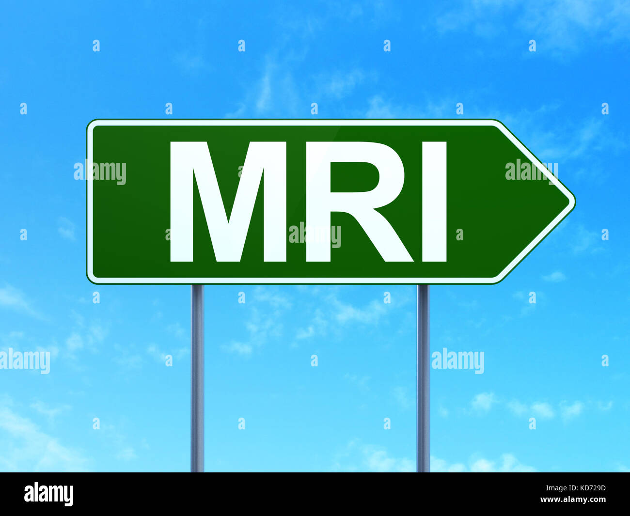 Medicine concept: MRI on road sign background Stock Photo - Alamy