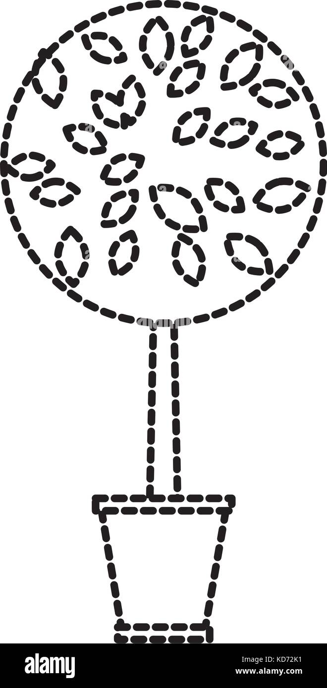 garden potted tree plant natural decoration Stock Vector Image & Art ...