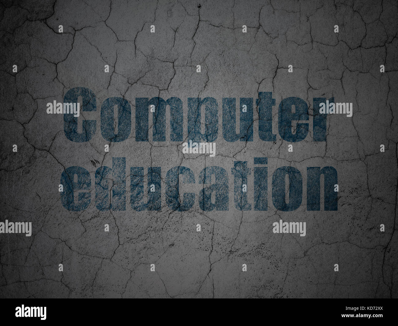 Learning concept: Computer Education on grunge wall background Stock ...
