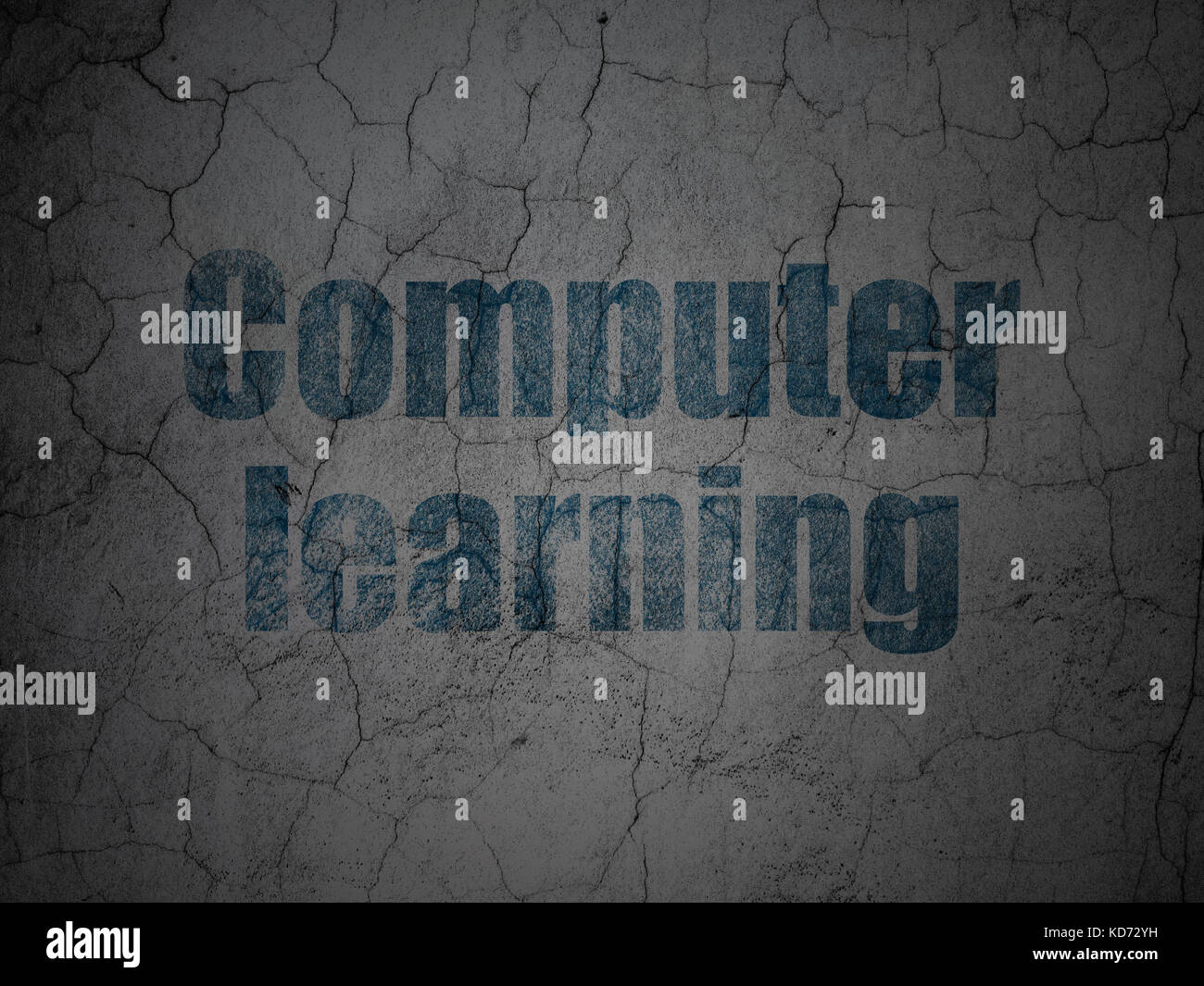 Learning concept: Computer Learning on grunge wall background Stock ...