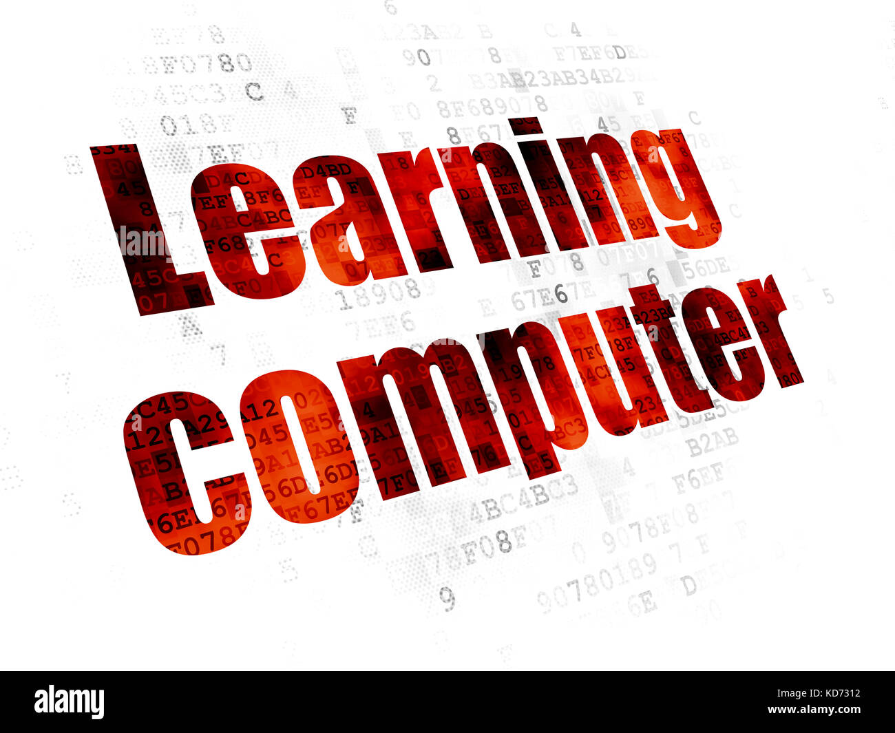 Studying concept: Learning Computer on Digital background Stock Photo ...