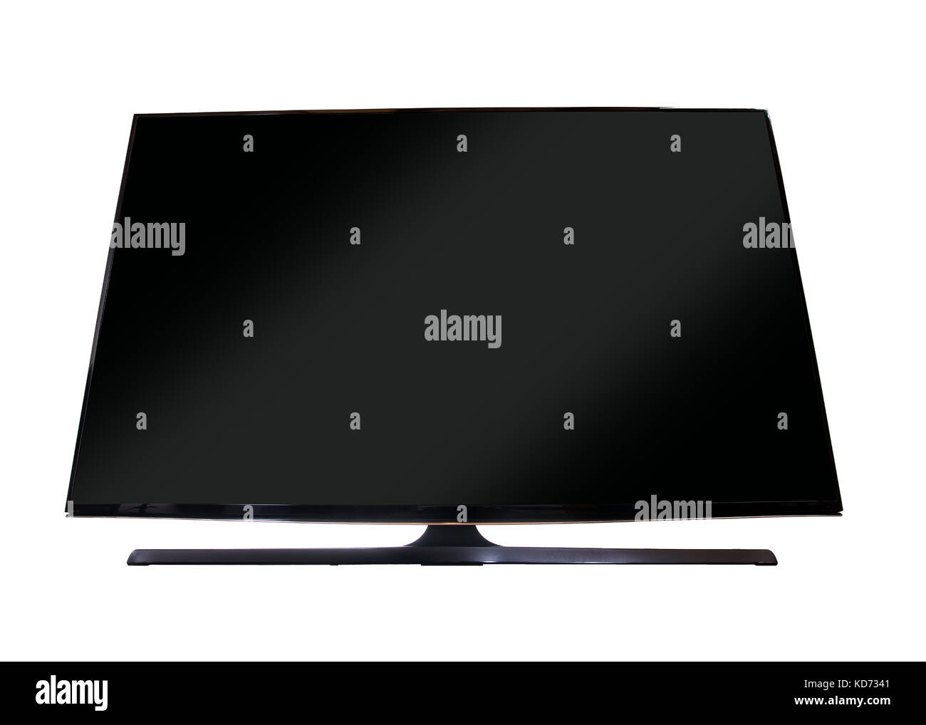 Blank TV widescreen. Modern lcd panel isolated on white background ...