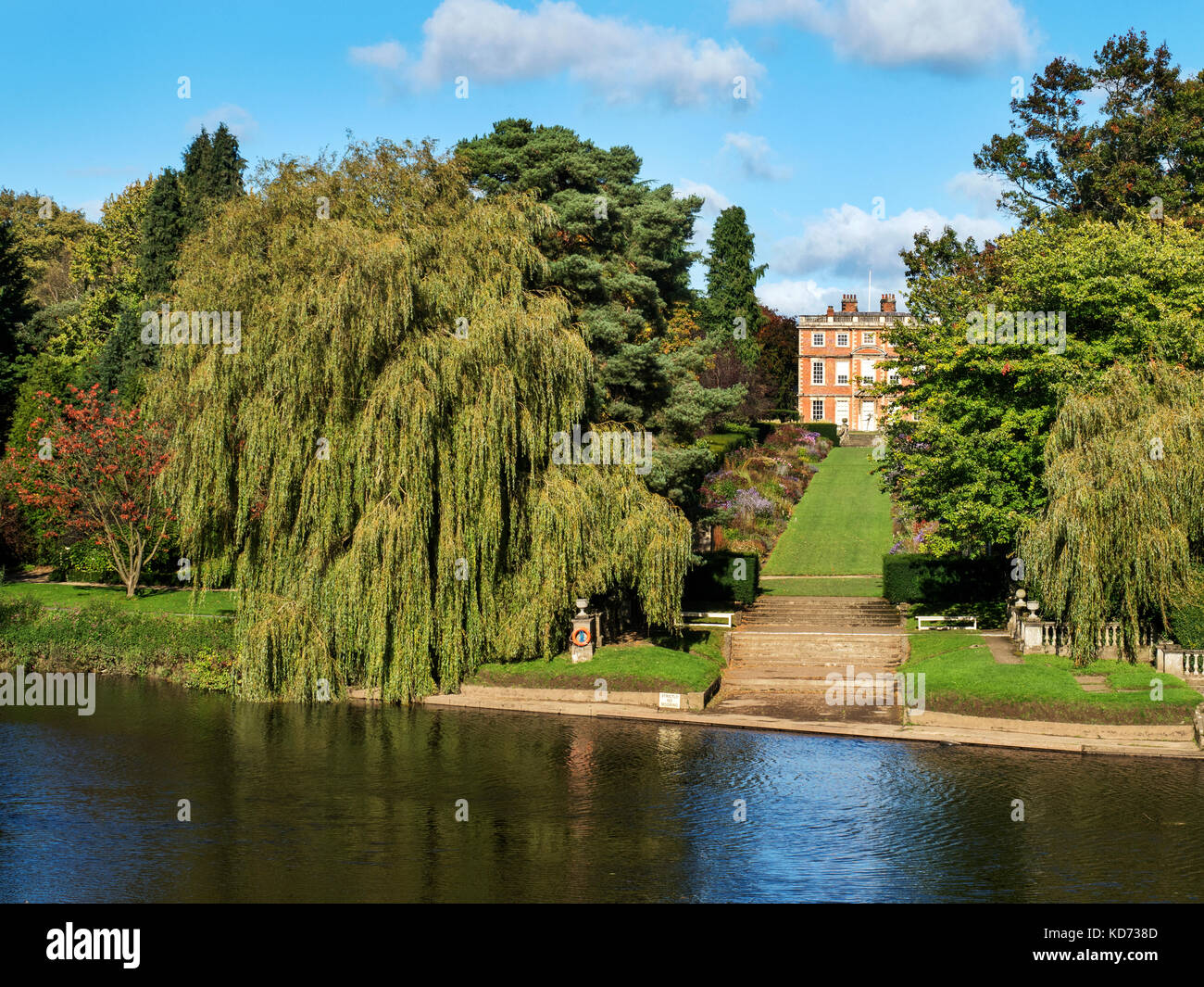 Newby Hall from the River Ure near Ripon Yorkshire England Stock Photo ...