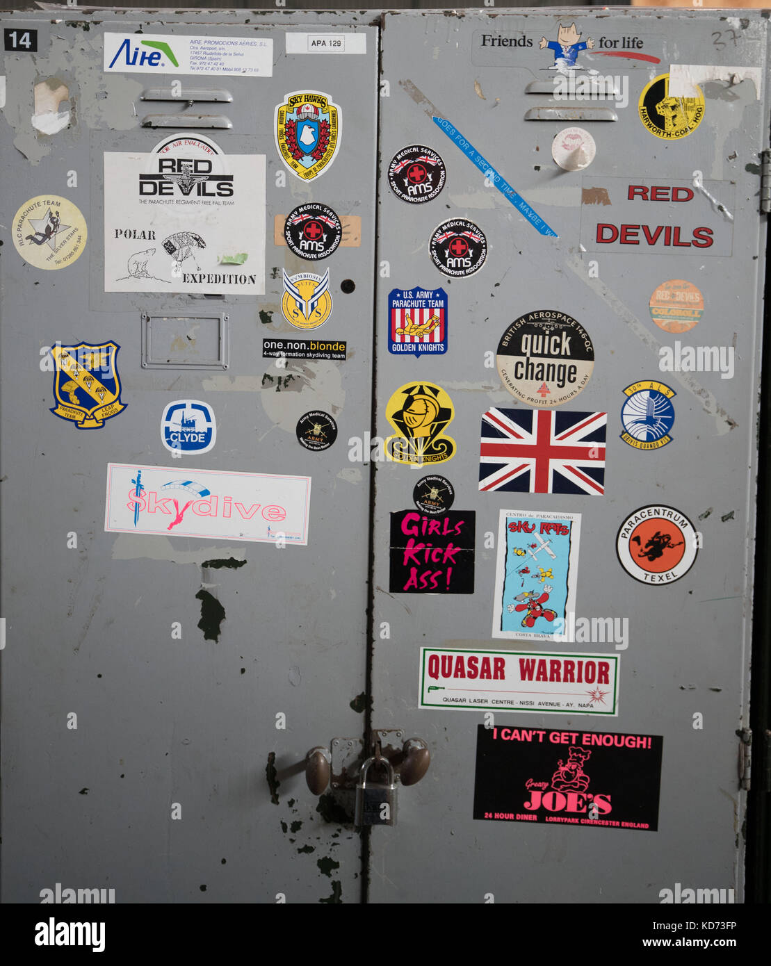 A view of the locker at Netheravon Airfield in Wiltshire, where Army ...