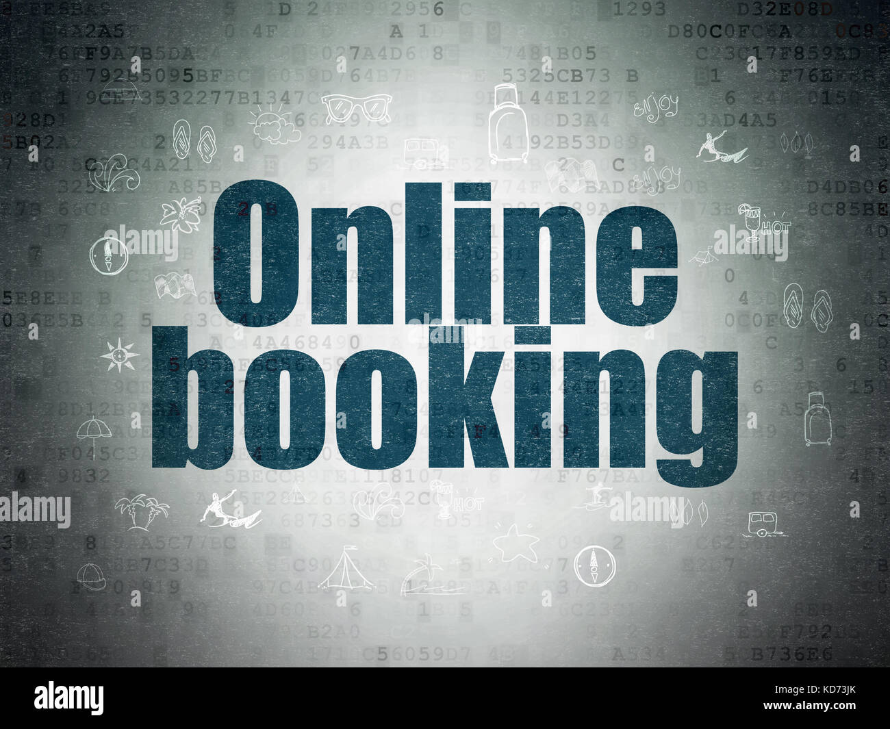 Tourism concept: Online Booking on Digital Data Paper background Stock ...
