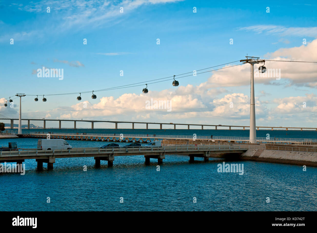 Vasco da gama bridge aerial hi-res stock photography and images - Alamy