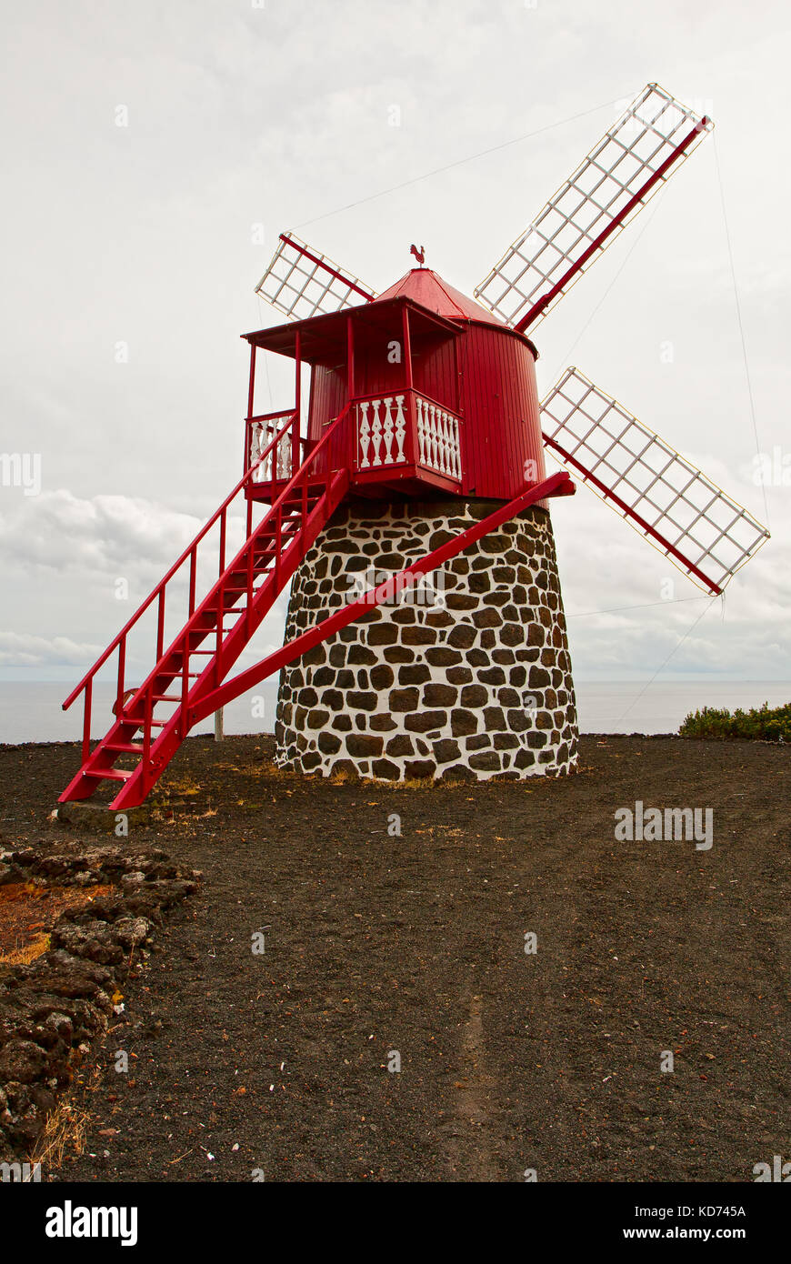 The symbol of the Azores is a traditional windmill Stock Photo - Alamy