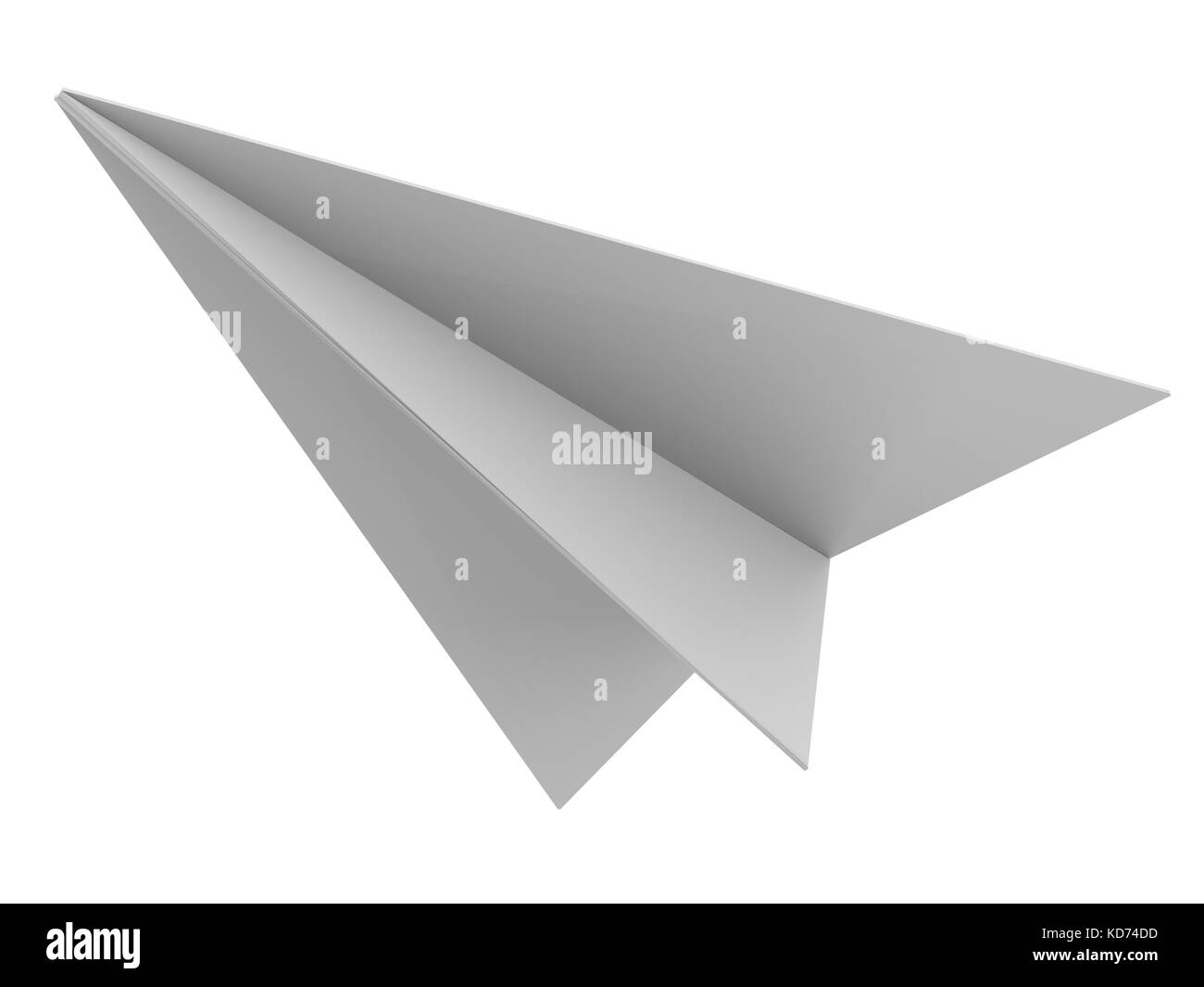 3d rendering grey paper plane isolated on white Stock Photo - Alamy