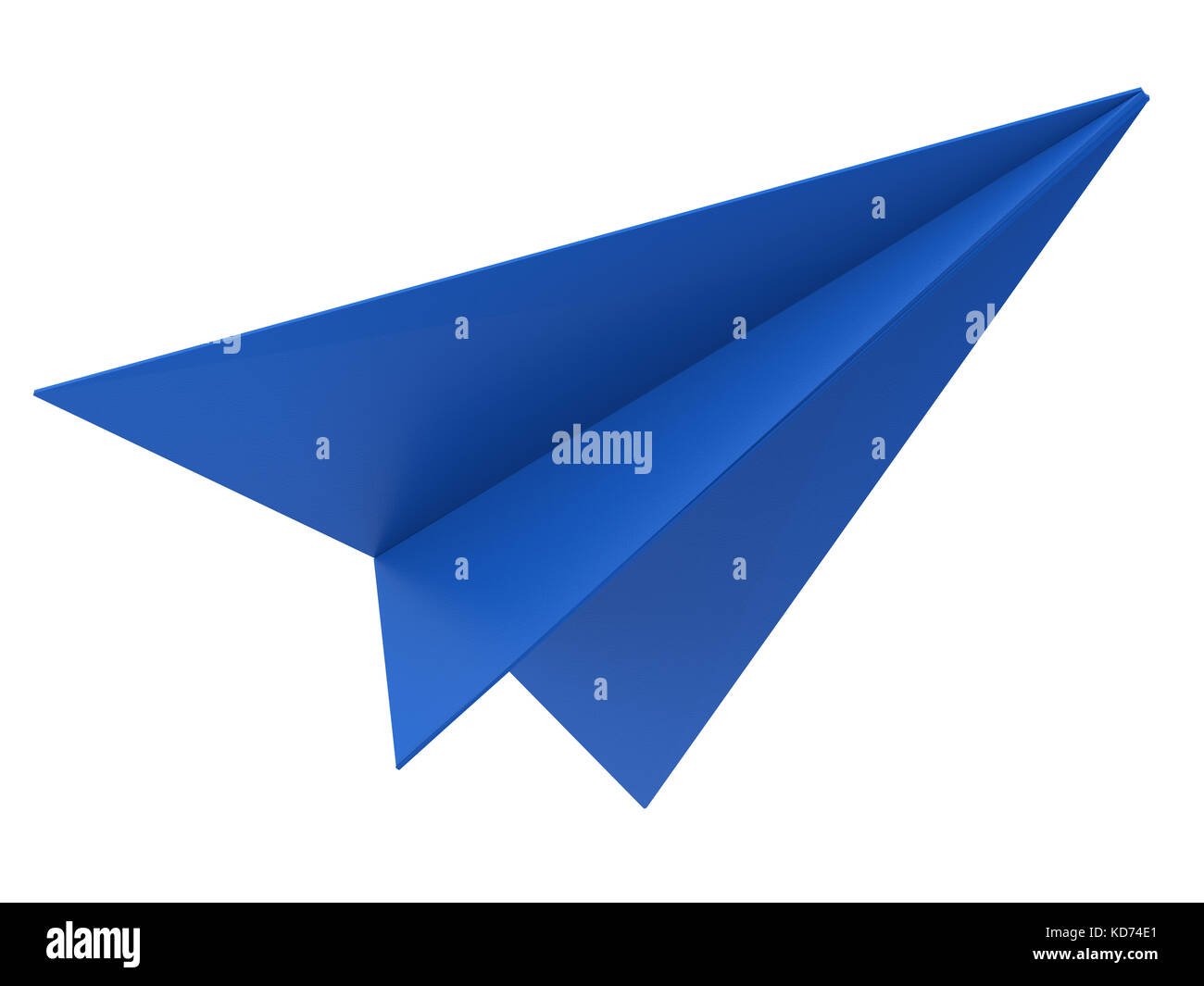 3d rendering blue paper plane isolated on white Stock Photo - Alamy