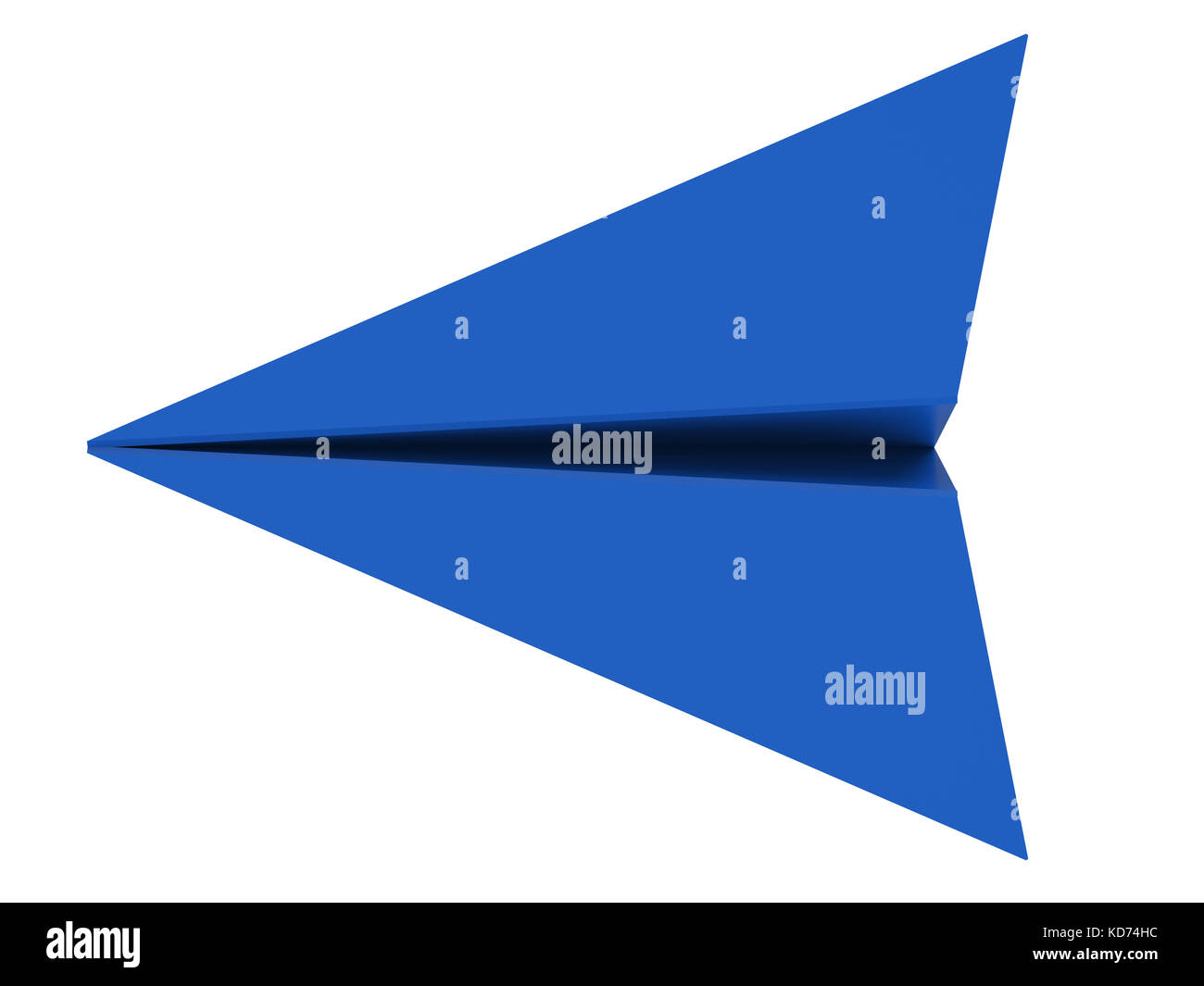 3d rendering blue paper plane isolated on white Stock Photo - Alamy