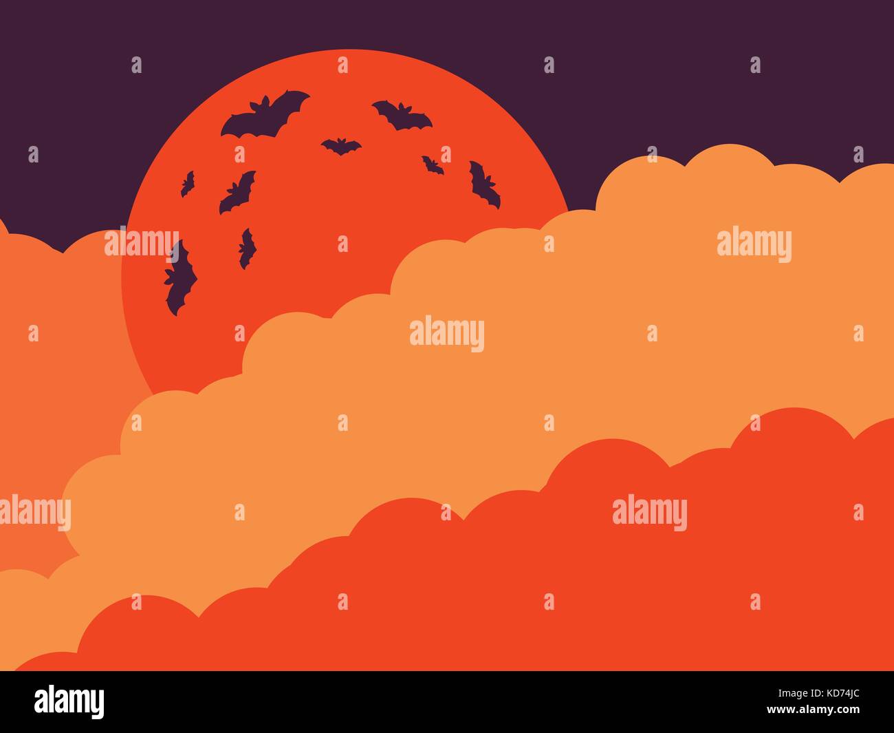 Spooky sky background cloud full moon Stock Vector Images - Alamy
