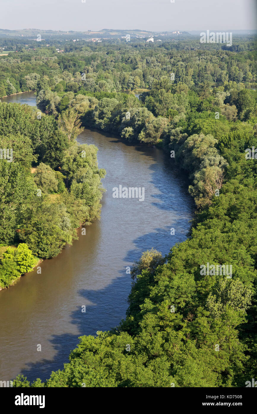 The Mura River in Slovenia in its forested floodplain Stock Photo - Alamy