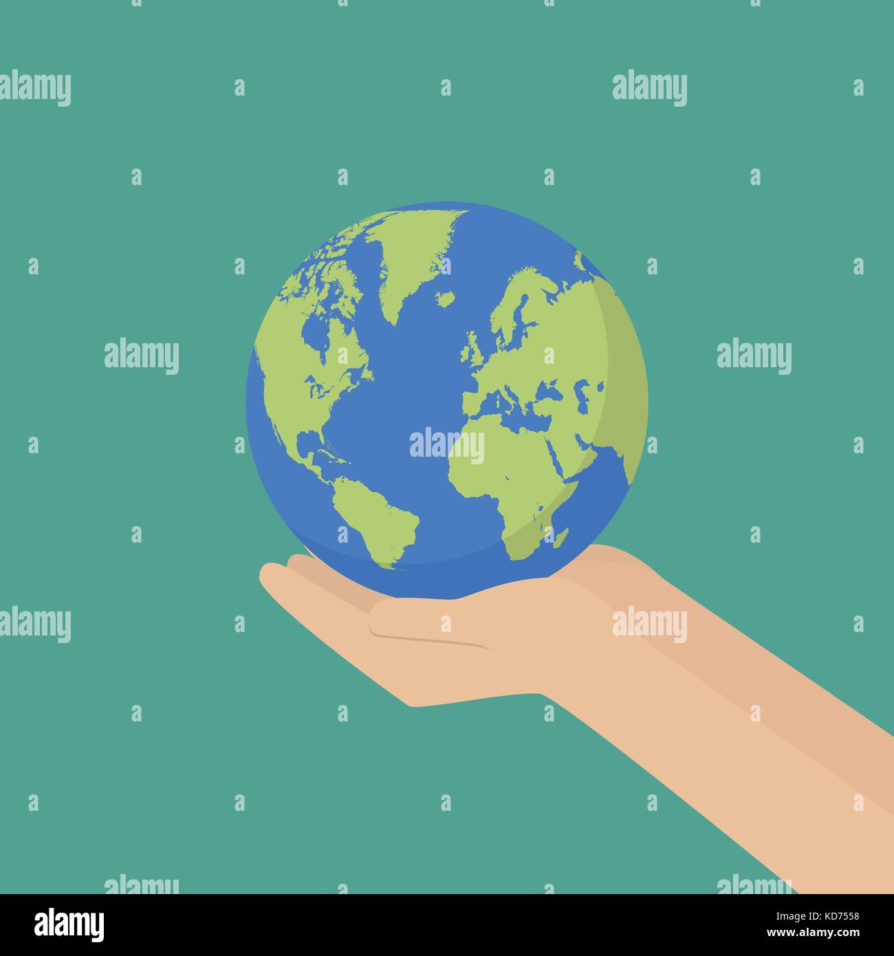 Hand protect earth web Stock Vector Images - Alamy