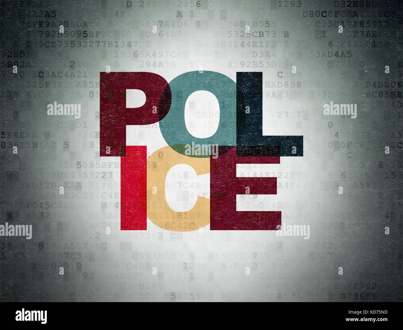 Law concept: Police on Digital Data Paper background Stock Photo - Alamy