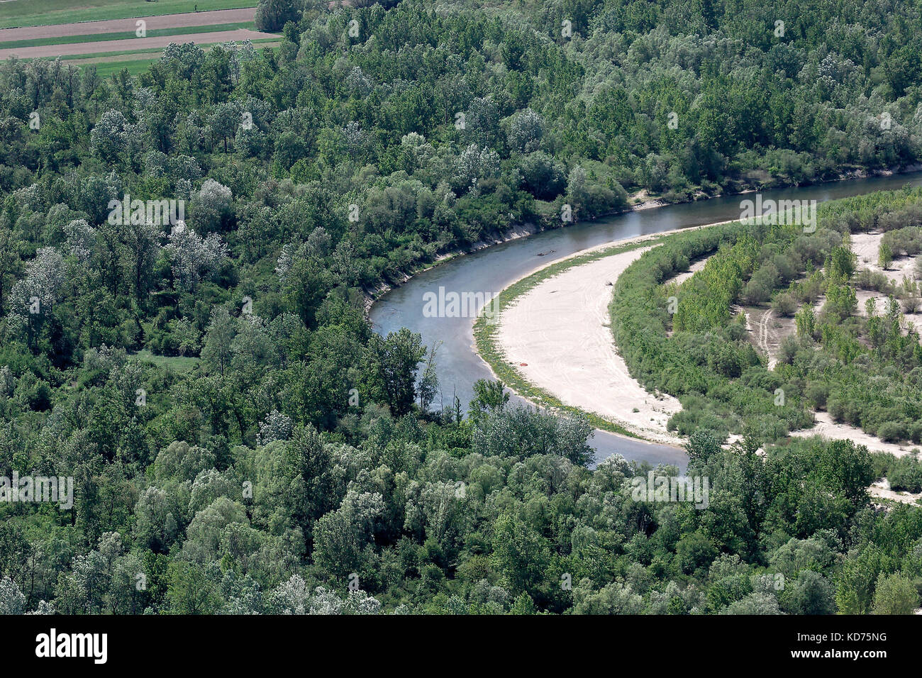 The lower stretch of the Mura River, Croatia Slovenia and Hungary Stock ...