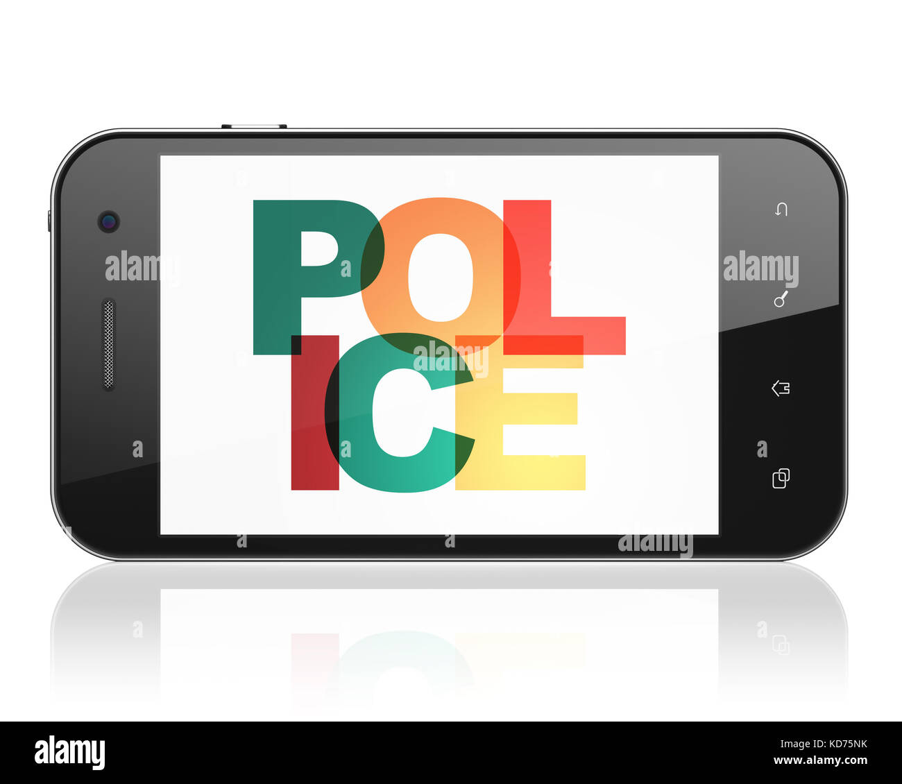 Law concept: Smartphone with Police on display Stock Photo - Alamy