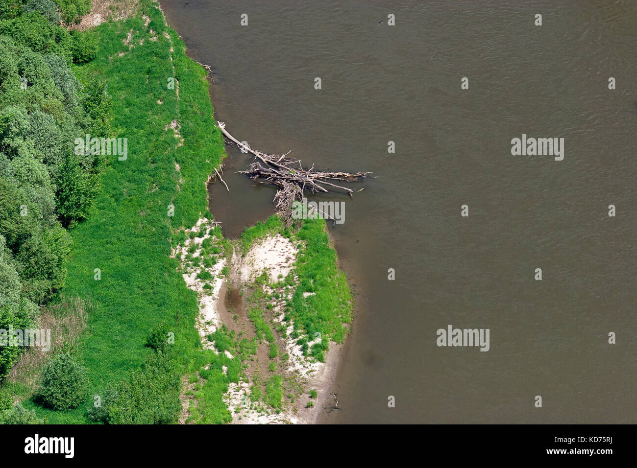 The lower stretch of the Mura River, Croatia Slovenia and Hungary Stock ...