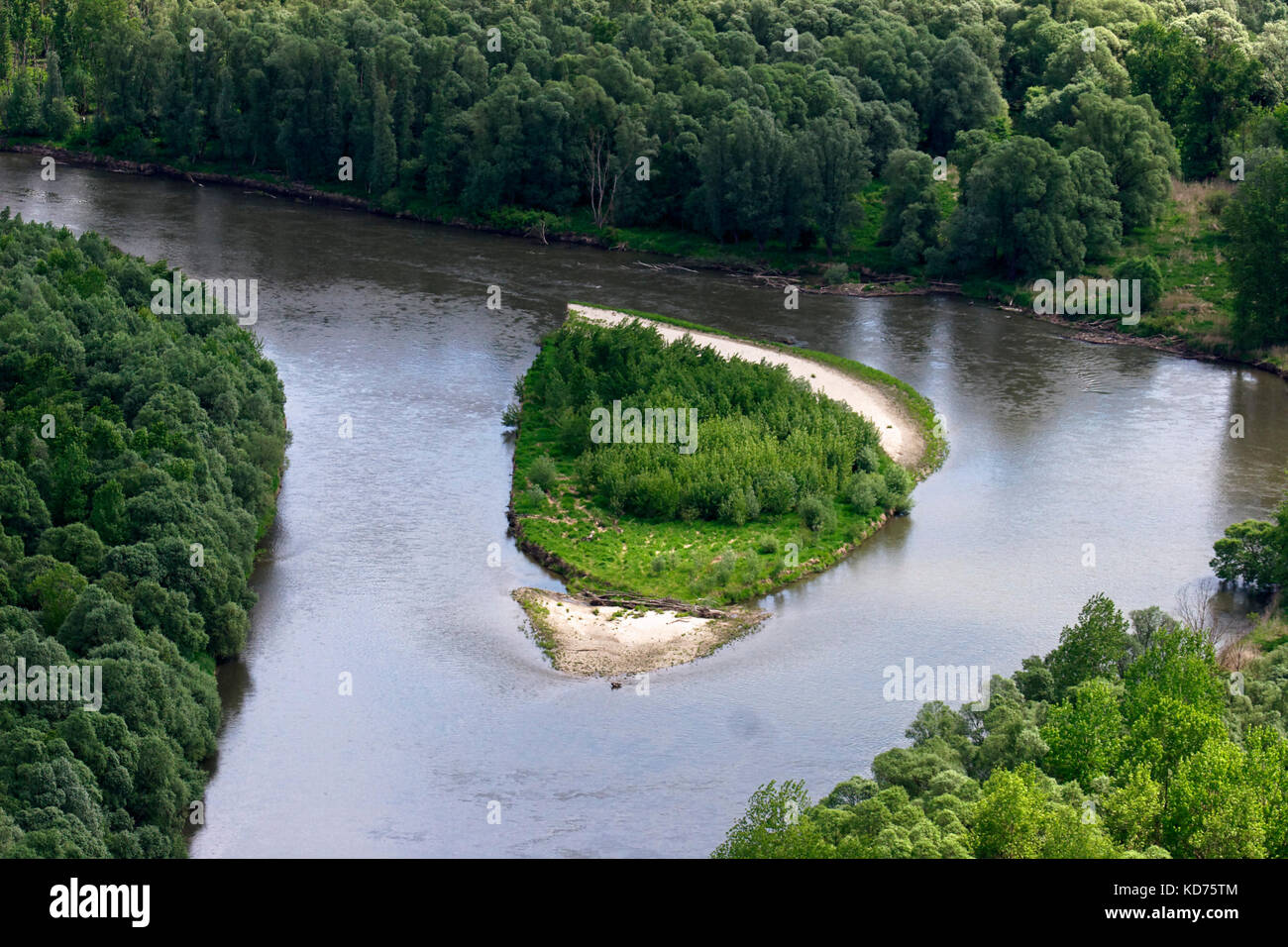 The lower stretch of the Mura River, Croatia Slovenia and Hungary Stock ...