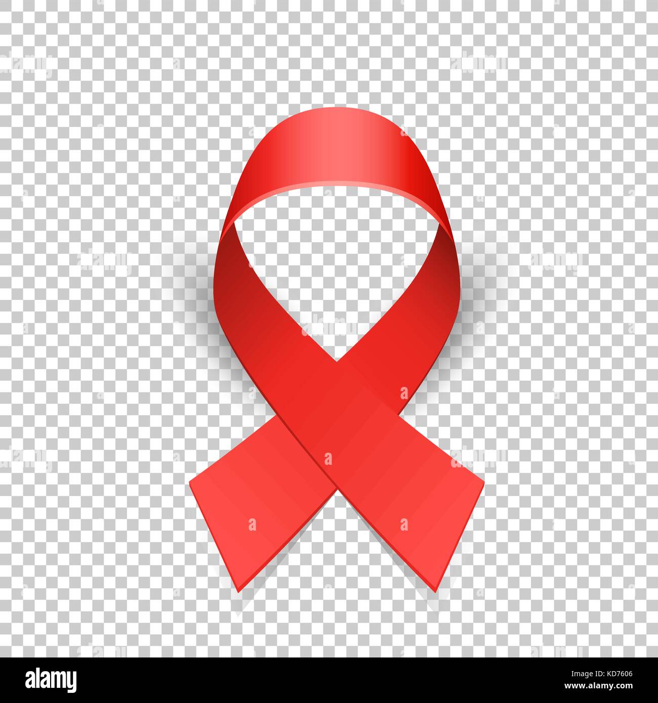 Red ribbon solidarity awareness symbol Stock Vector Image & Art - Alamy