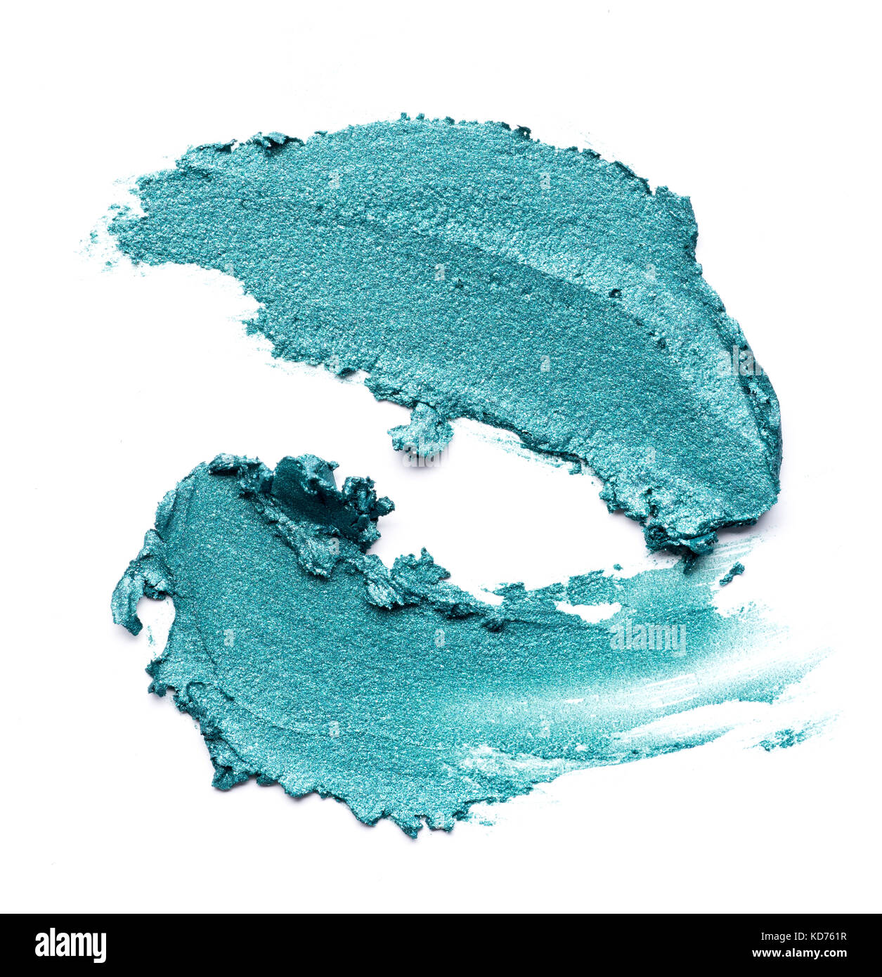 Green smear of cosmetic products on a white background Stock Photo - Alamy