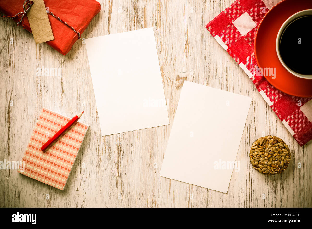 Coffee break with cookies Stock Photo - Alamy