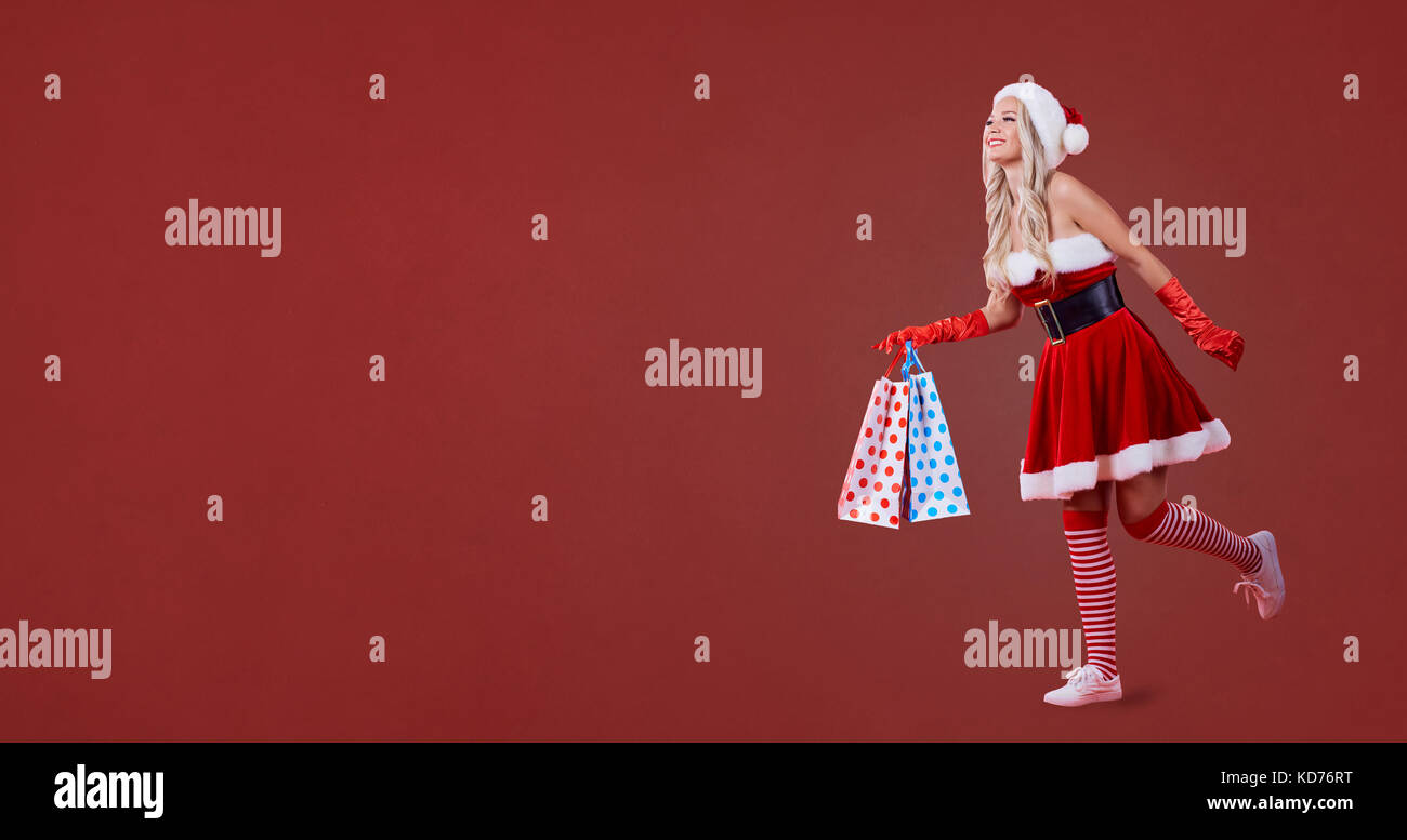 Santa with bag hi-res stock photography and images - Alamy