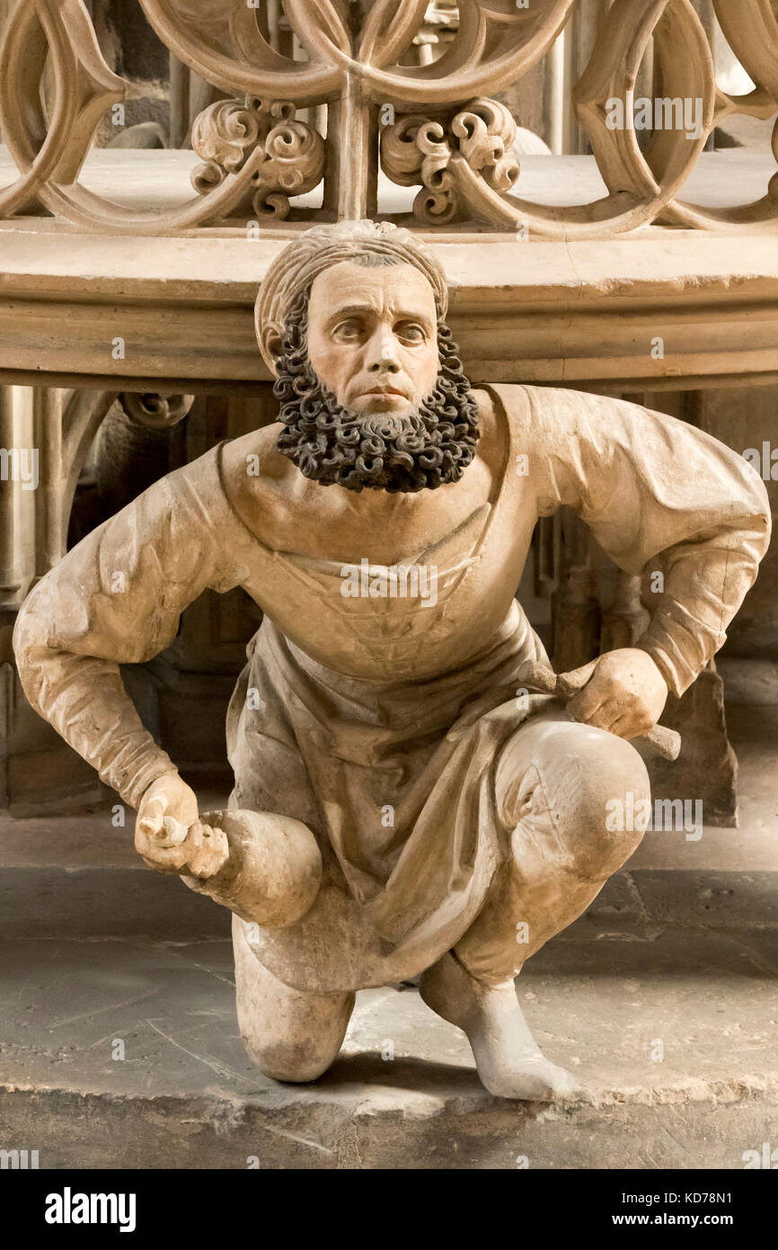 self-portrait by Adam Krafft, tabernacle at St. Lorenz Church ...