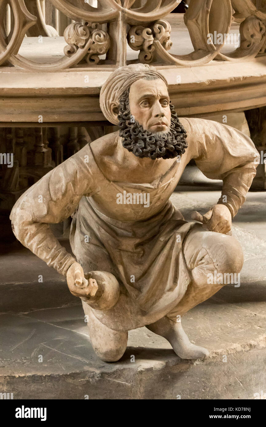 self-portrait by Adam Krafft, tabernacle at St. Lorenz Church ...