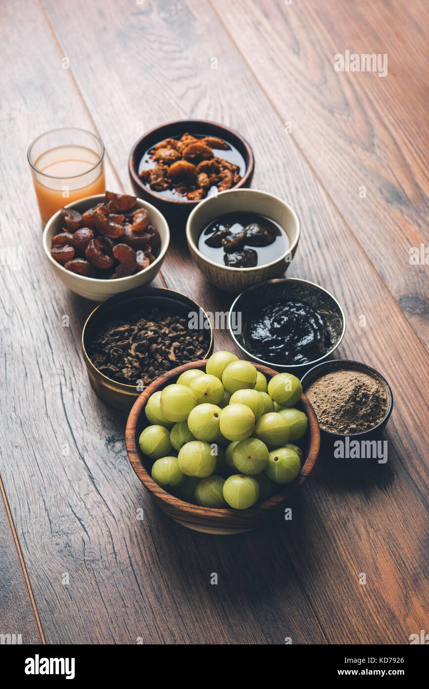 Stock photo of Amla/Avla/Aavla and it's by products like chyawanprash ...
