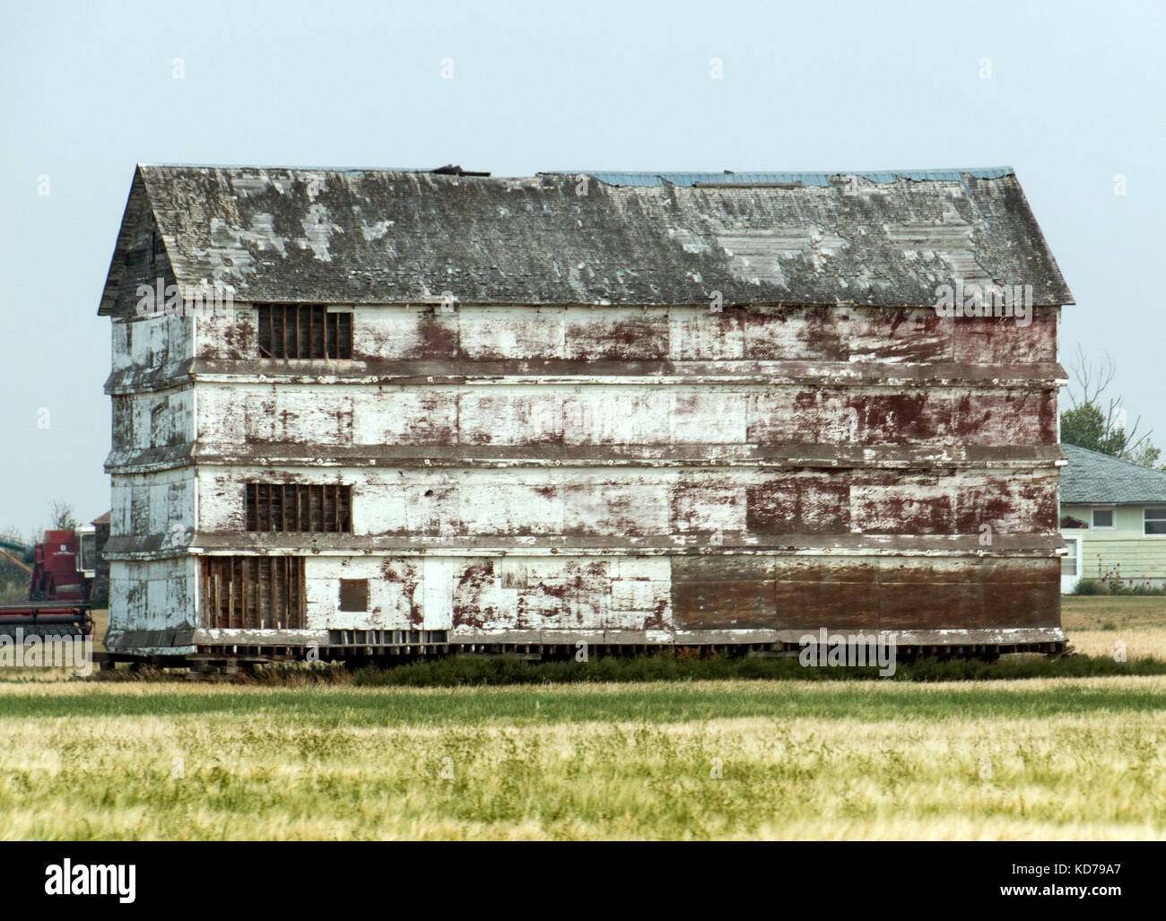 A large barn in Alberta, Canada in rough shape Stock Photo - Alamy