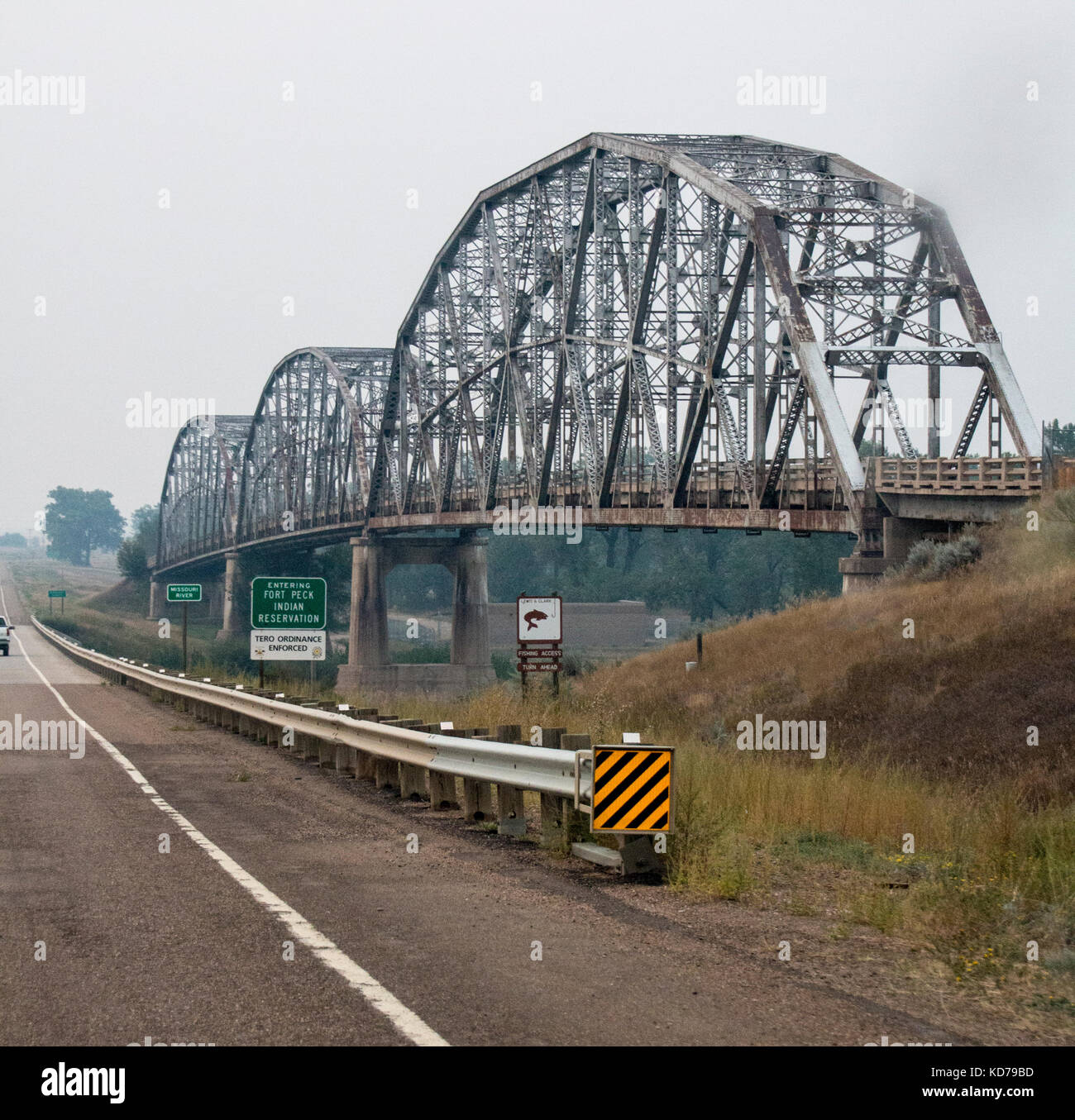 An unusual bridge in rural Montana Stock Photo - Alamy