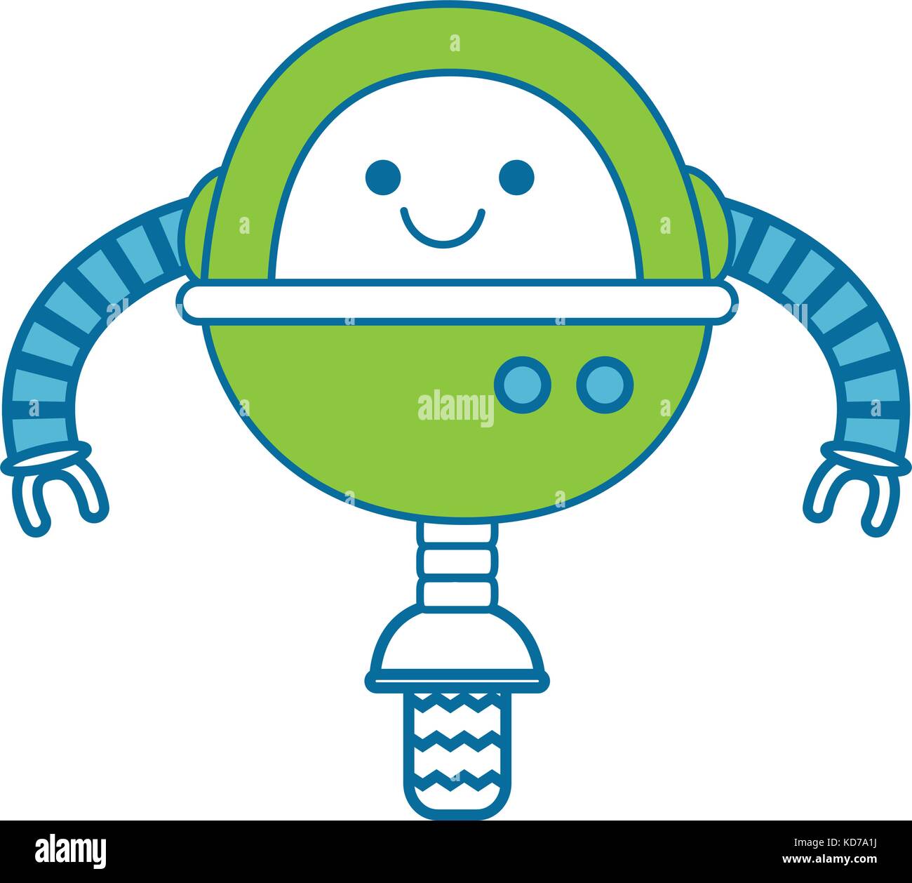 electronic robot with wheels vector illustration design Stock Vector ...