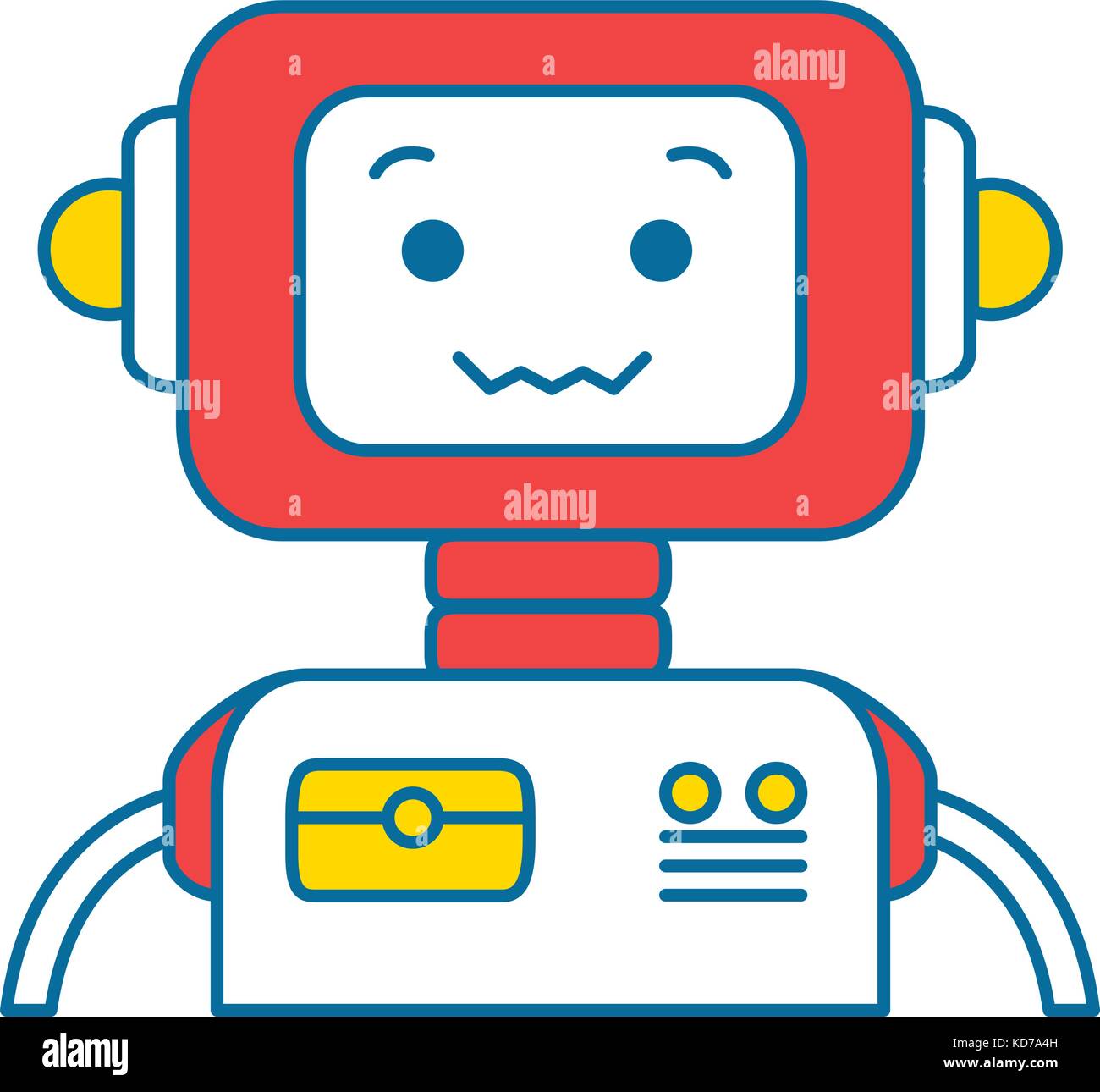 electronic robot character icon vector illustration design Stock Vector ...