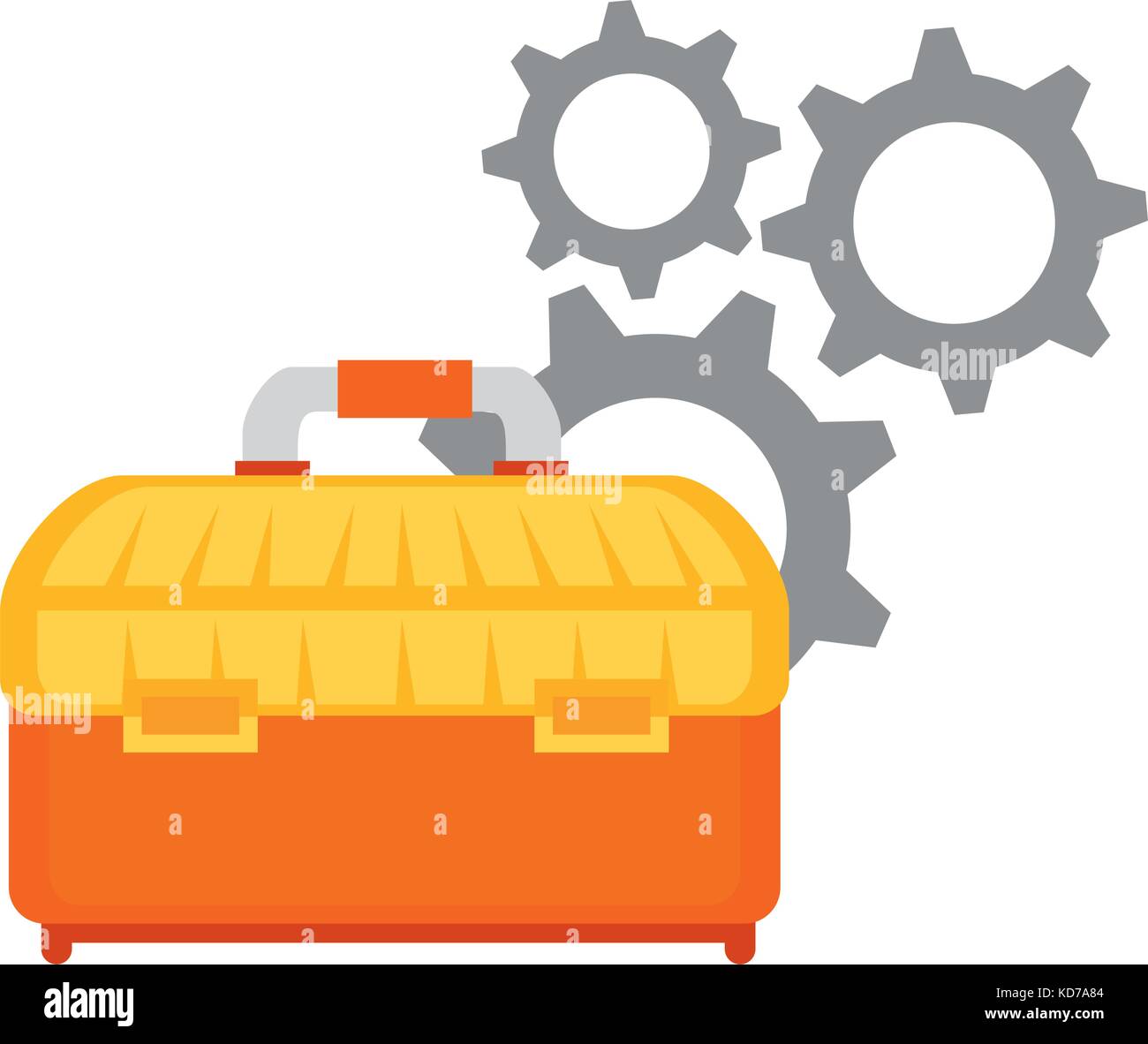 tool box with gears vector illustration design Stock Vector Image & Art ...