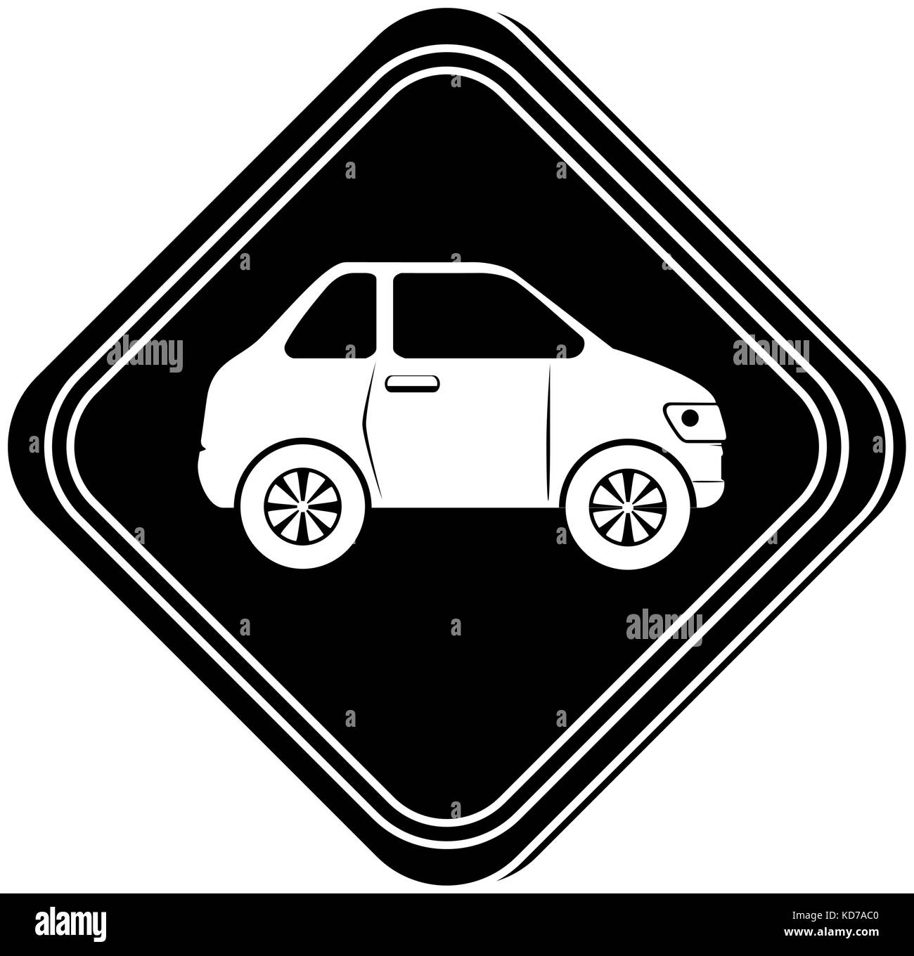 traffic signal with car vector illustration design Stock Vector Image ...