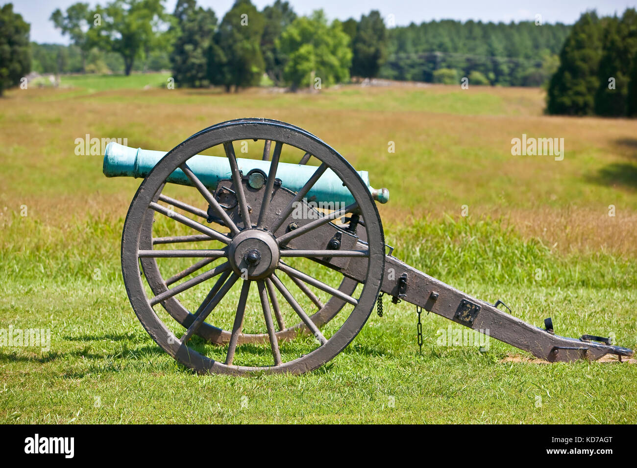 Cannon at Civil War battlefield Manassas (Bull Run), VA US Stock Photo ...